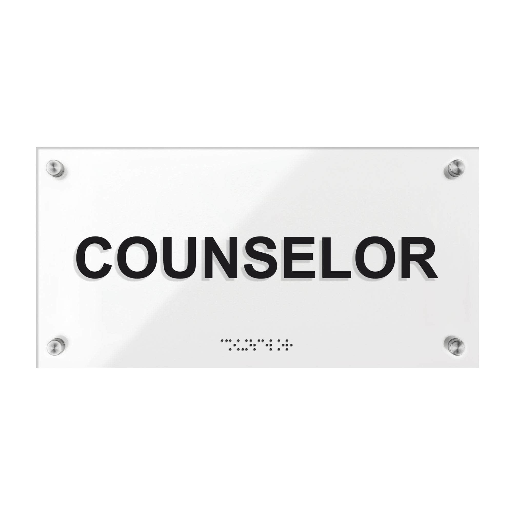 Counselor Sign: Acrylic Door Plate — "Classic" Design – Bsign