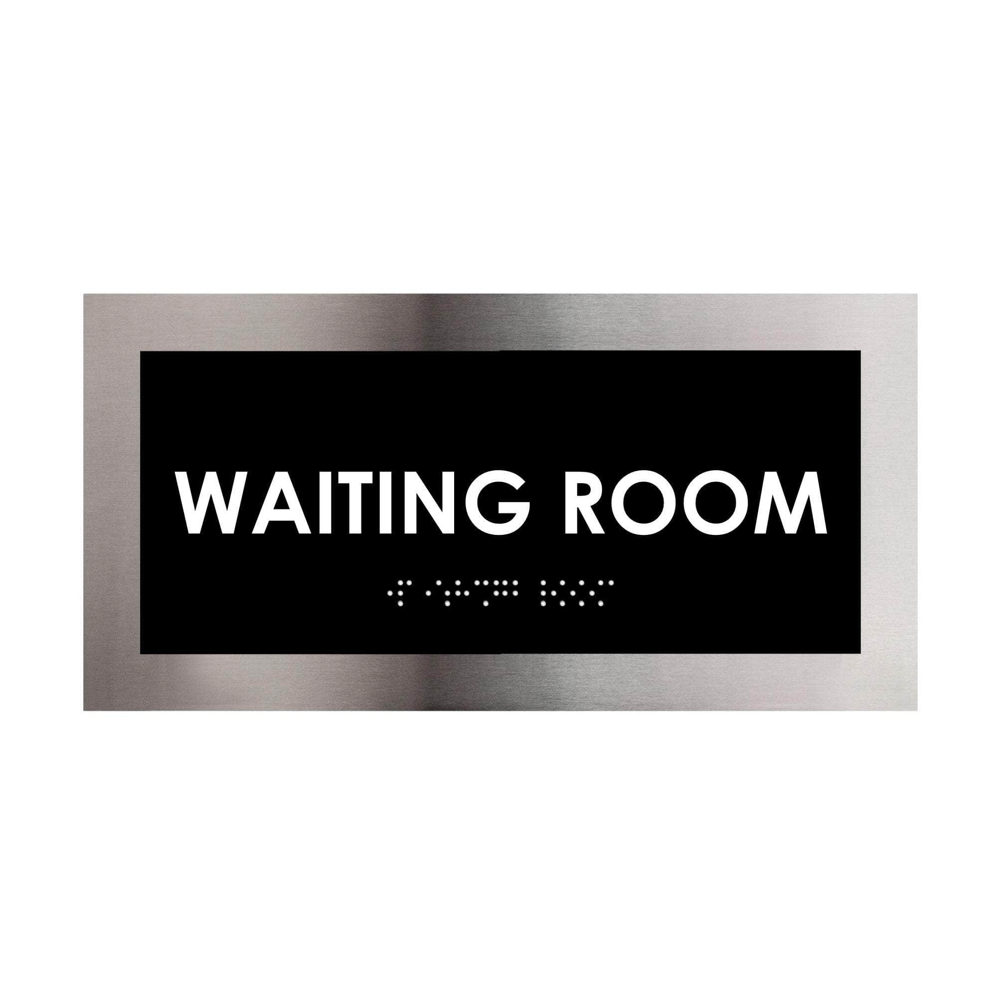 Waiting Room Sign: Stainless Steel & Acrylic Plate — "Modern" Design ...