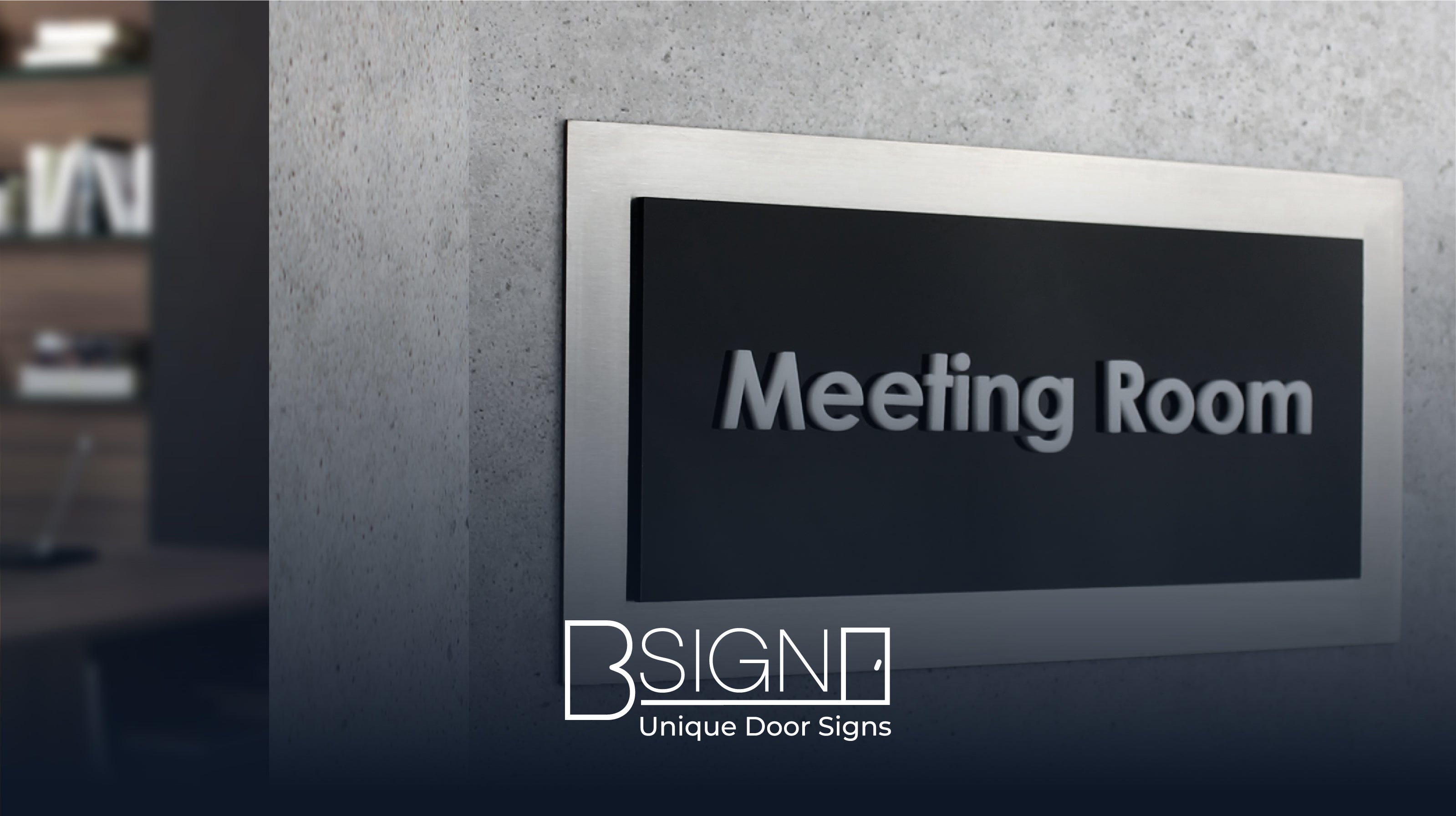 A selection of signs for a modern office | BSign Store