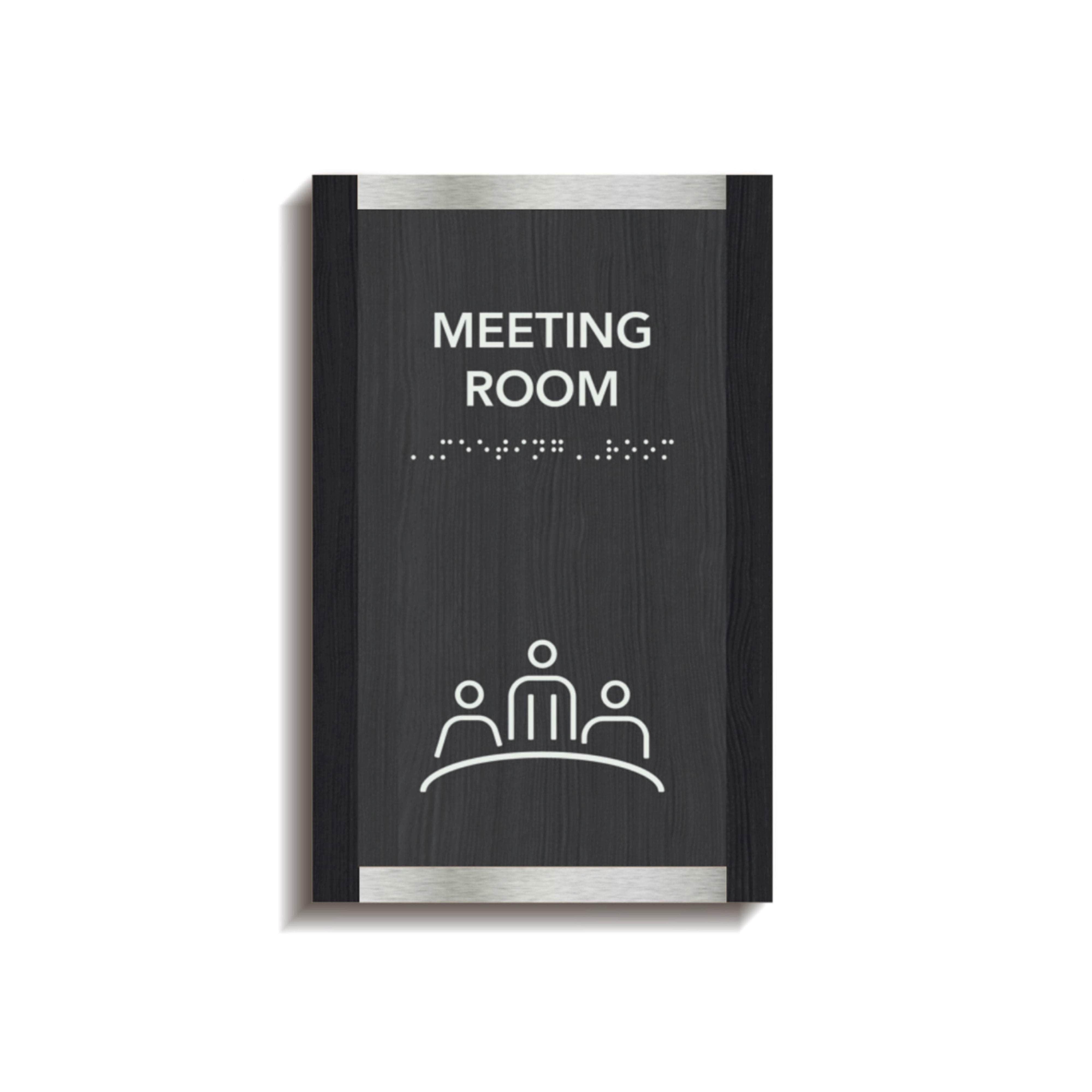 Meeting Room Sign: Wood & Acrylic Door Plate — "Otherside" Design ...