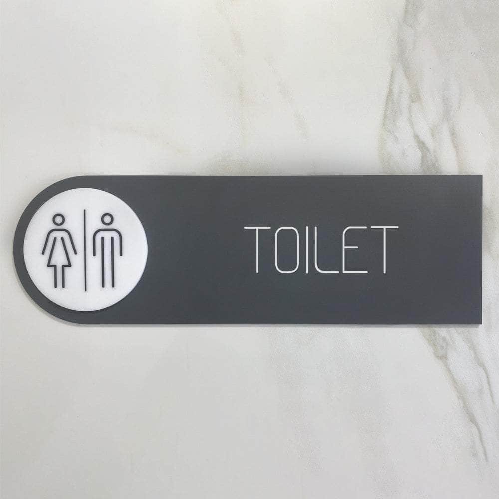 Interior Toilet Sign — Acrylic Door Plate | BSign Store