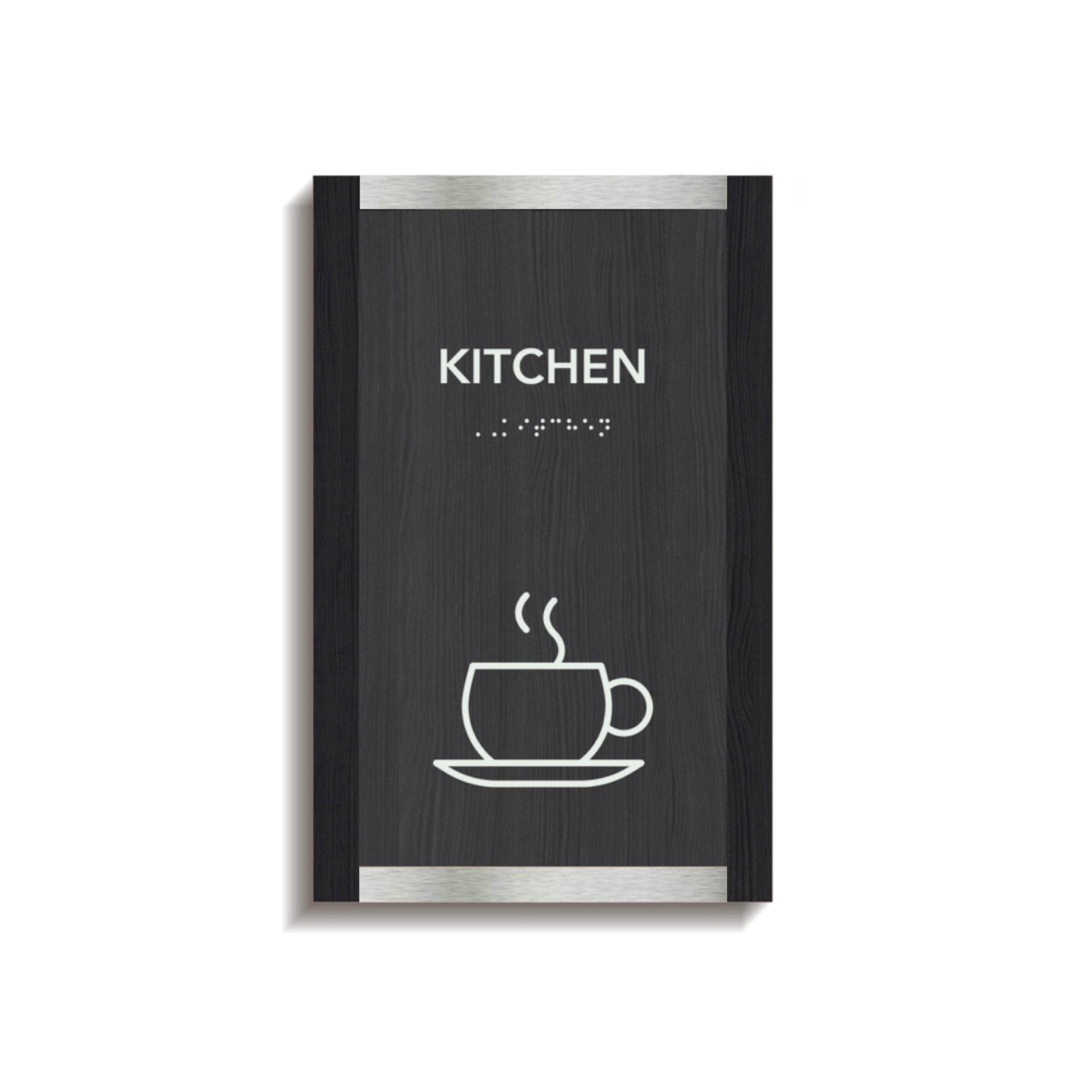 Kitchen Sign: Wood & Acrylic Door Plate — "Otherside" Design | BSign Store
