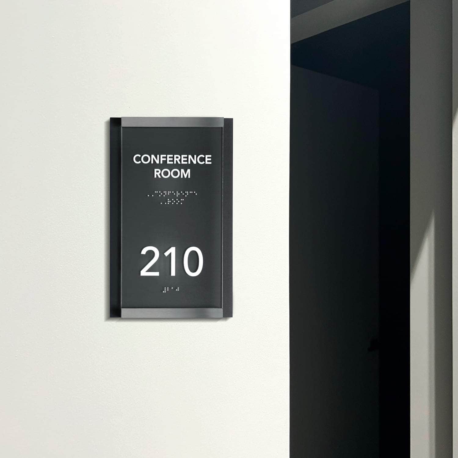 Conference Room Sign: Wood & Acrylic Plate — "Otherside" Design | BSign ...