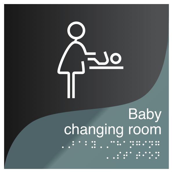 Baby Changing Room Sign — "Gray Calm" Design – Bsign