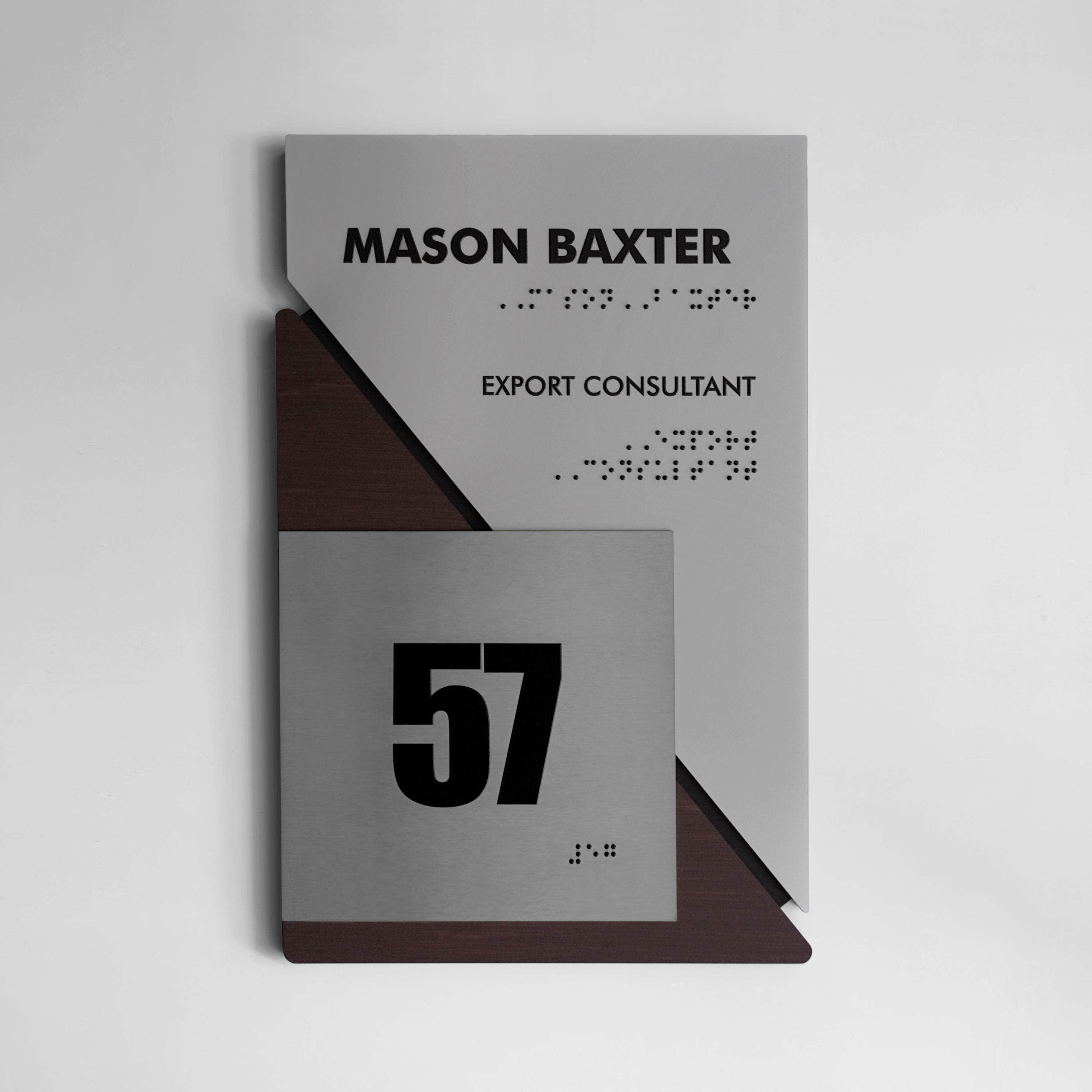 Custom Door Number Sign: Wood & Stainless Steel — Creative Design ...