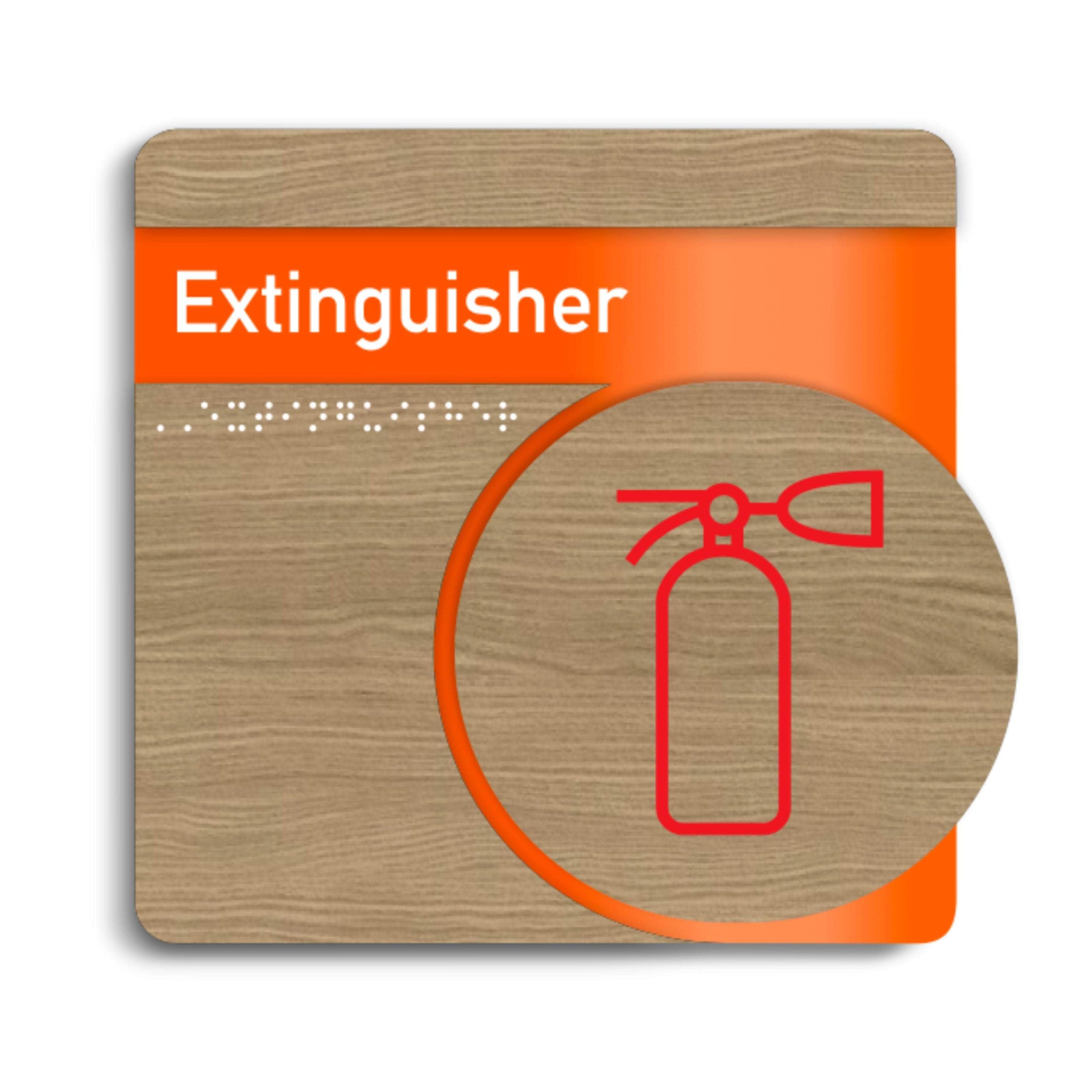 Fire Extinguisher Wall Sign: Wood & Acrylic Plate — "Genova" Design ...