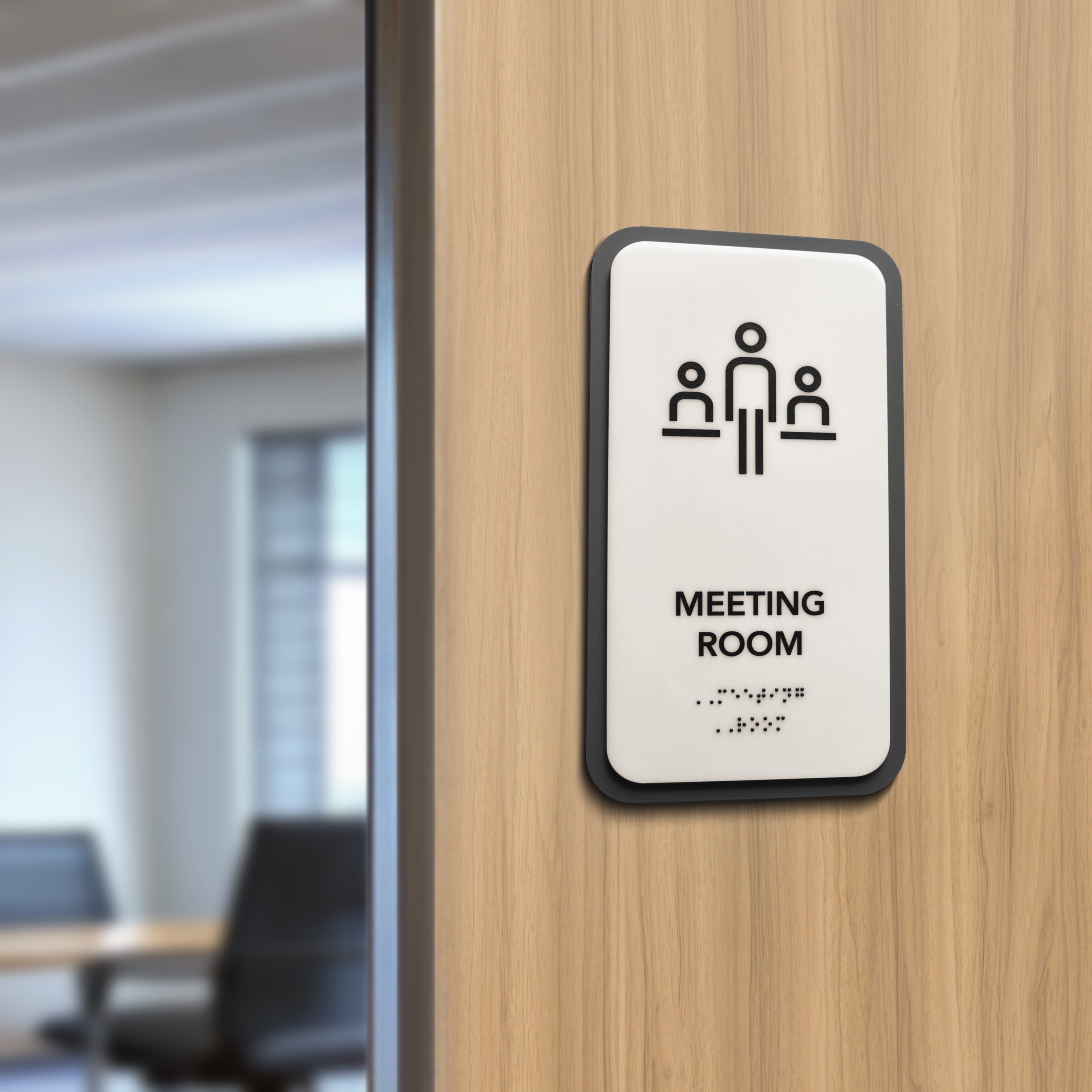 Acrylic Meeting Room Sign — "Elegant" Design | BSign Store