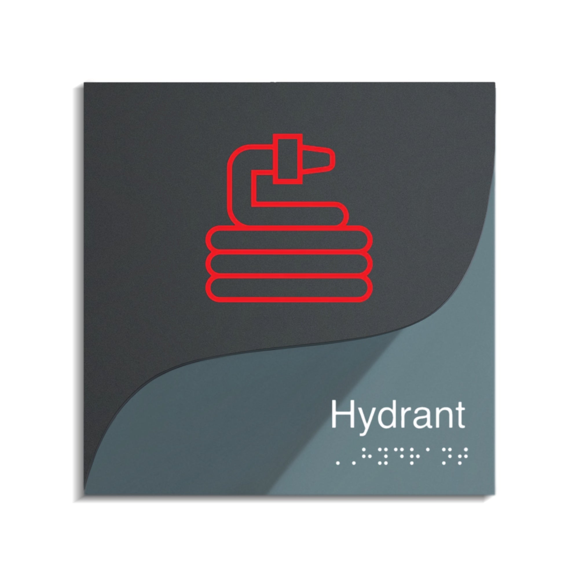 Fire Hydrant Sign: Double Acrylic Sign — "Gray Calm" Design | BSign Store