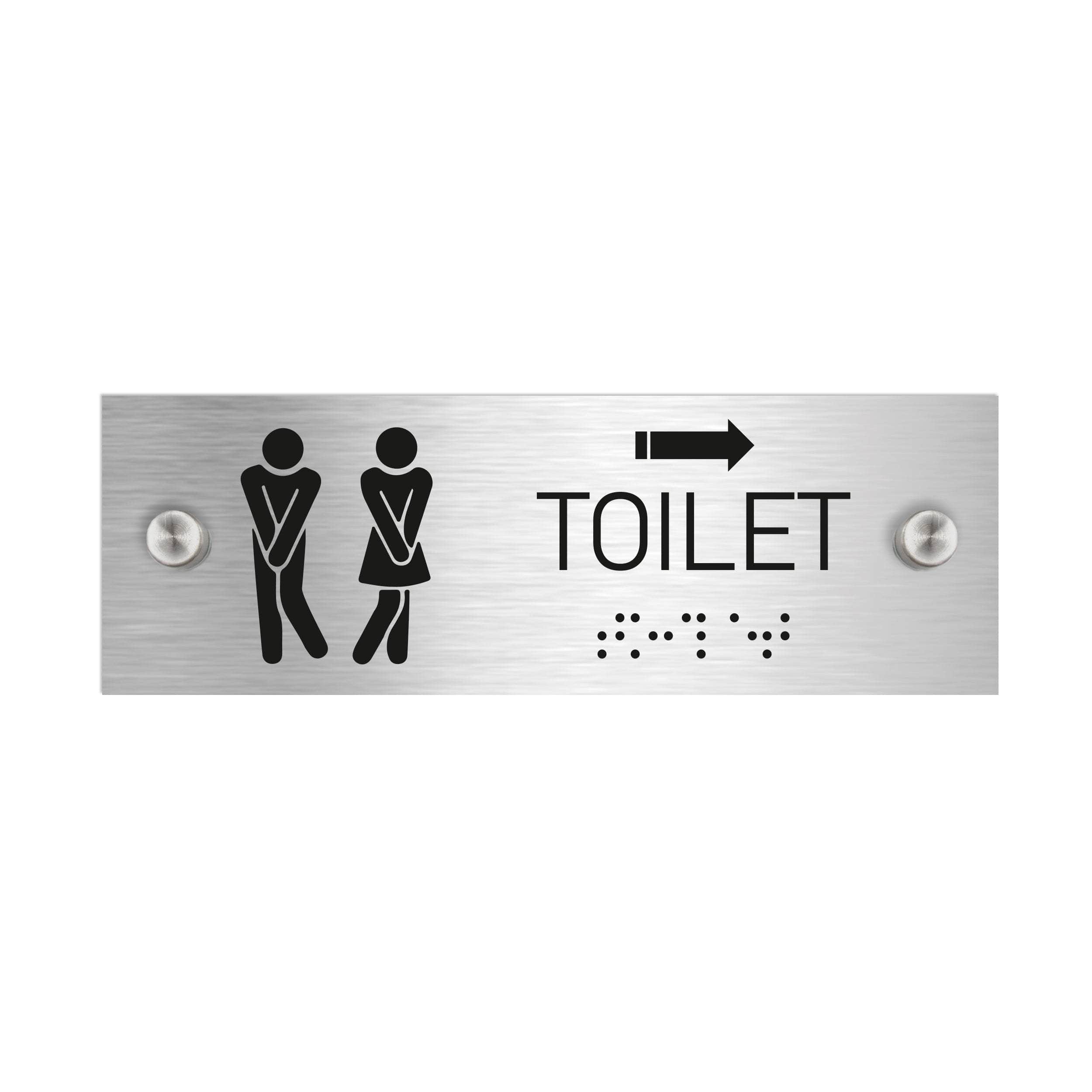 Unisex Toilet Signs: Stainless Steel Sign with Braille – Bsign