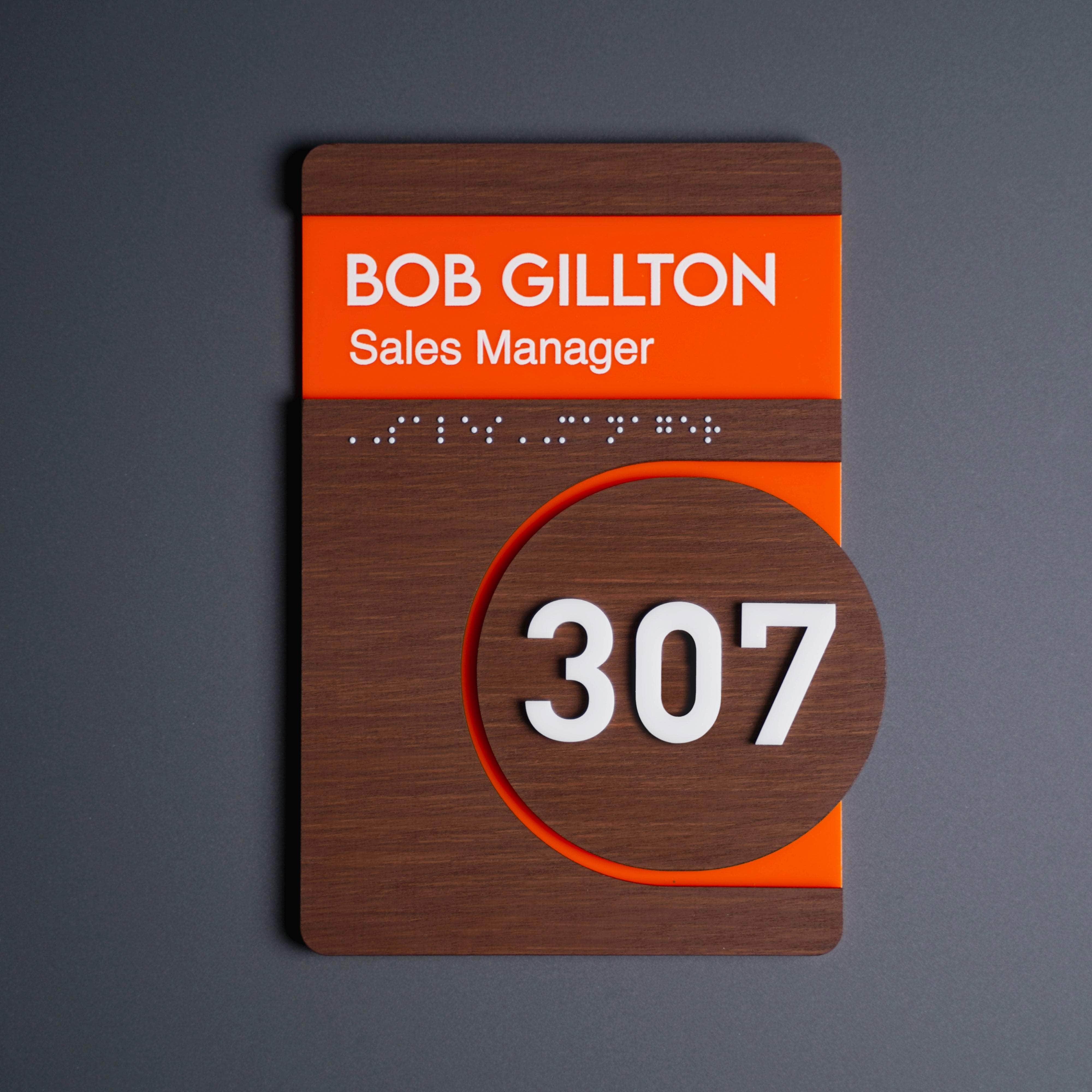 Door Numbers Sign - Acrylic & Wood - "Genova" Design – Bsign