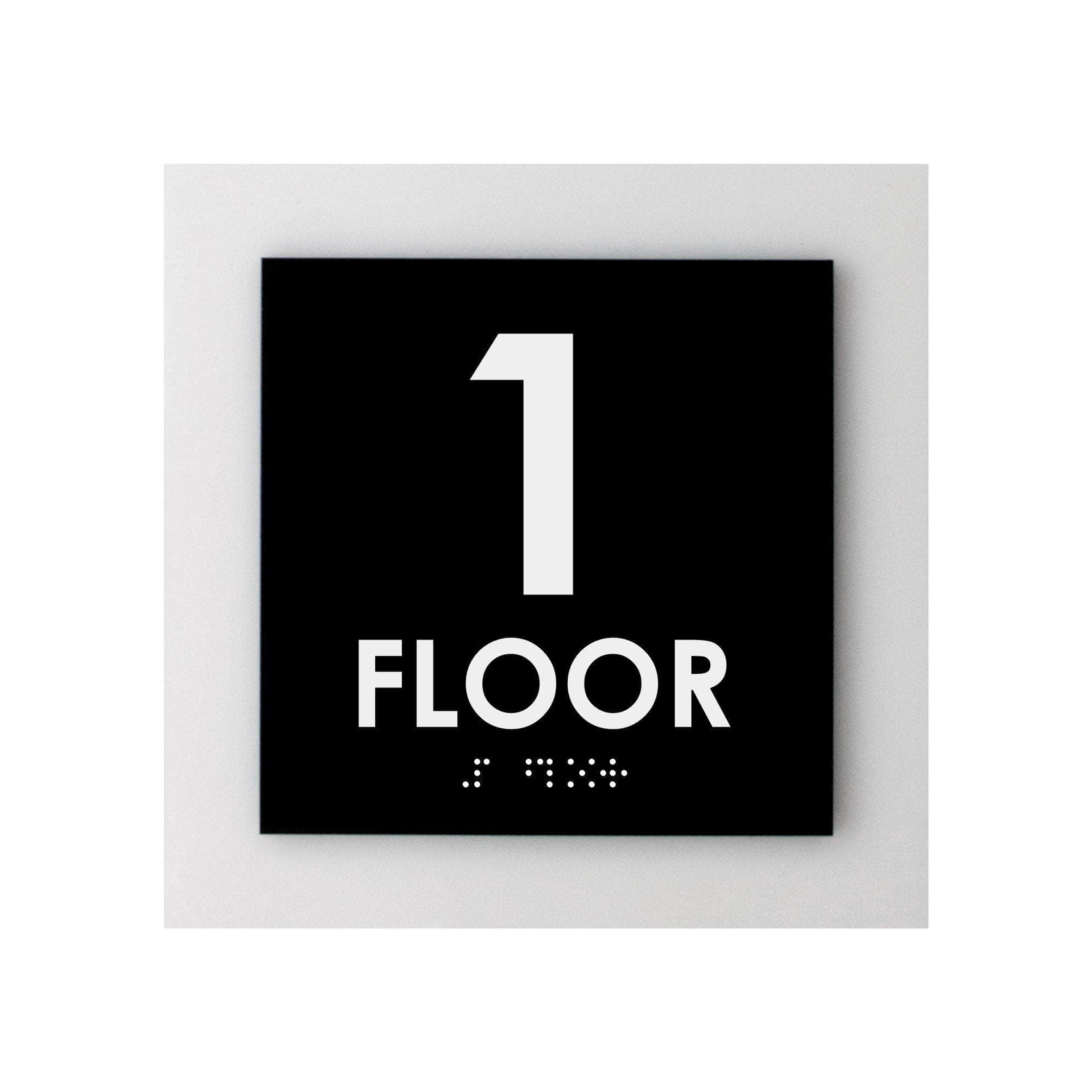 1st Floor Signs: Interior Acrylic Sign with Braille — "Simple" Design ...
