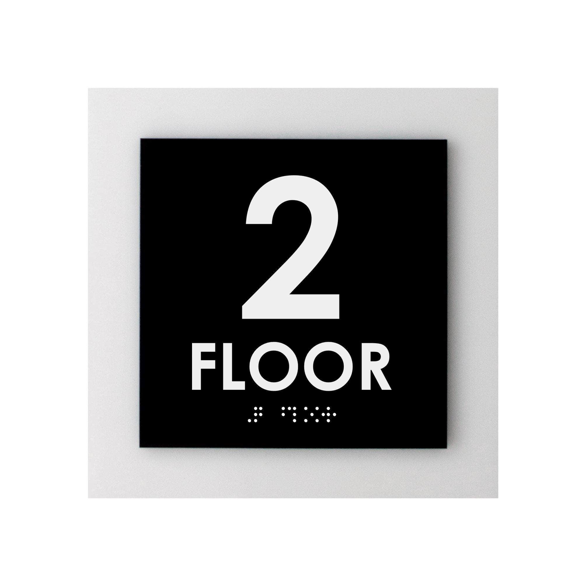 Acrylic 2nd Floor Sign with Braille – Bsign