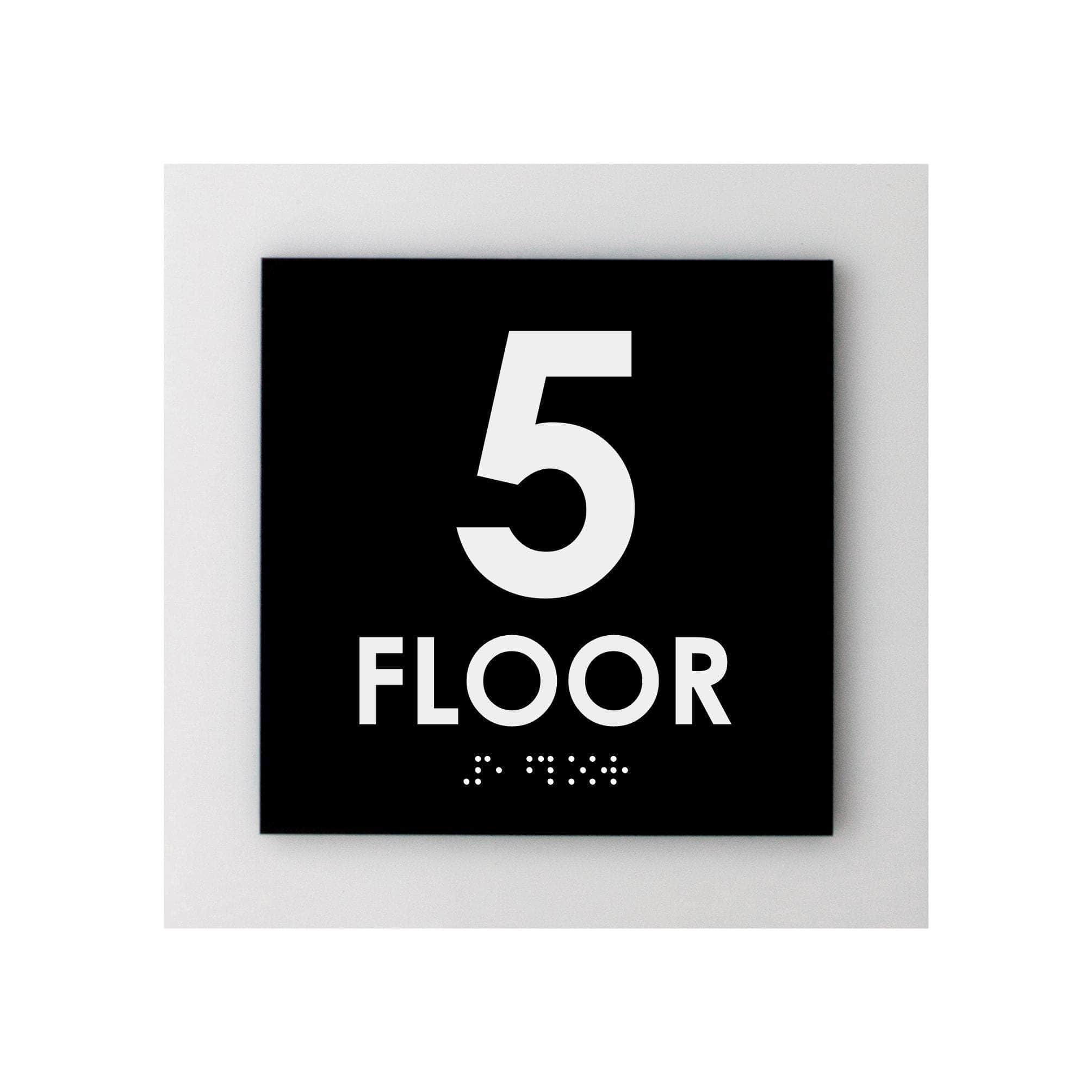 Acrylic 5s Floor Sign with Braille – Bsign