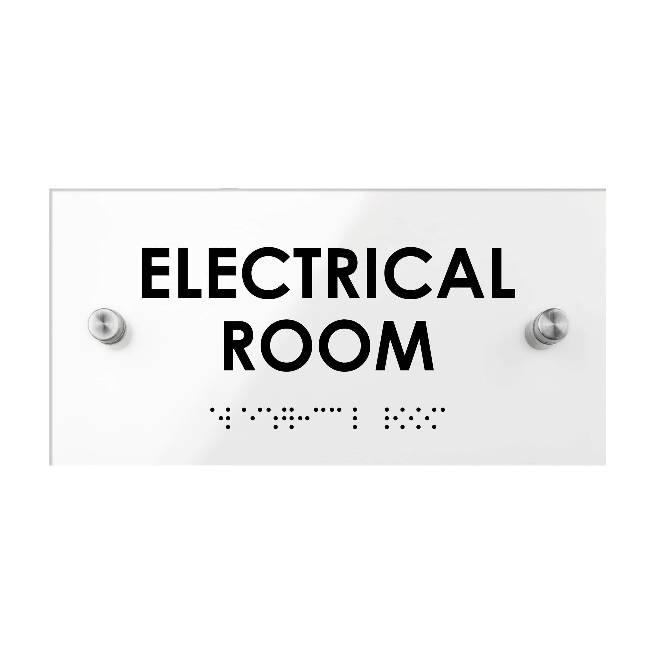 Acrylic Electrical Room Door Sign — "Classic" Design | BSign Store