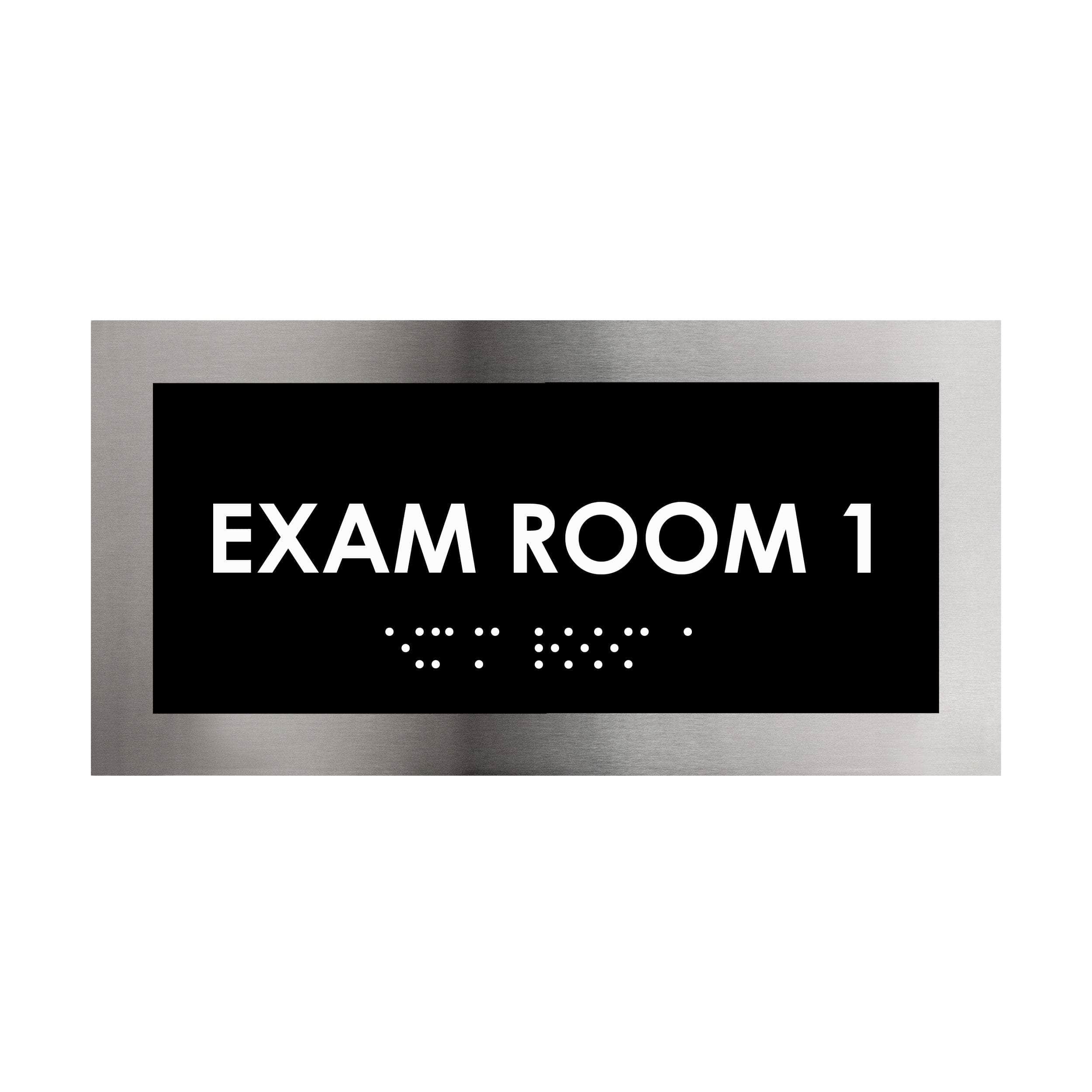 Exam Room Sign: Stainless Steel & Acrylic Plate — "Modern" Design ...