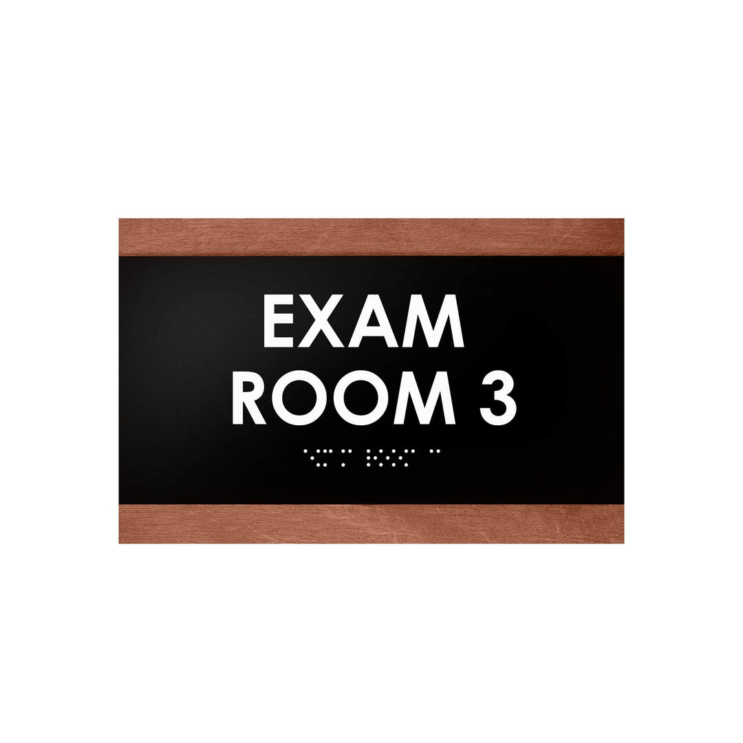 Custom Exam Room Sign: Wood & Acrylic Door Plate — "Buro" Design – Bsign