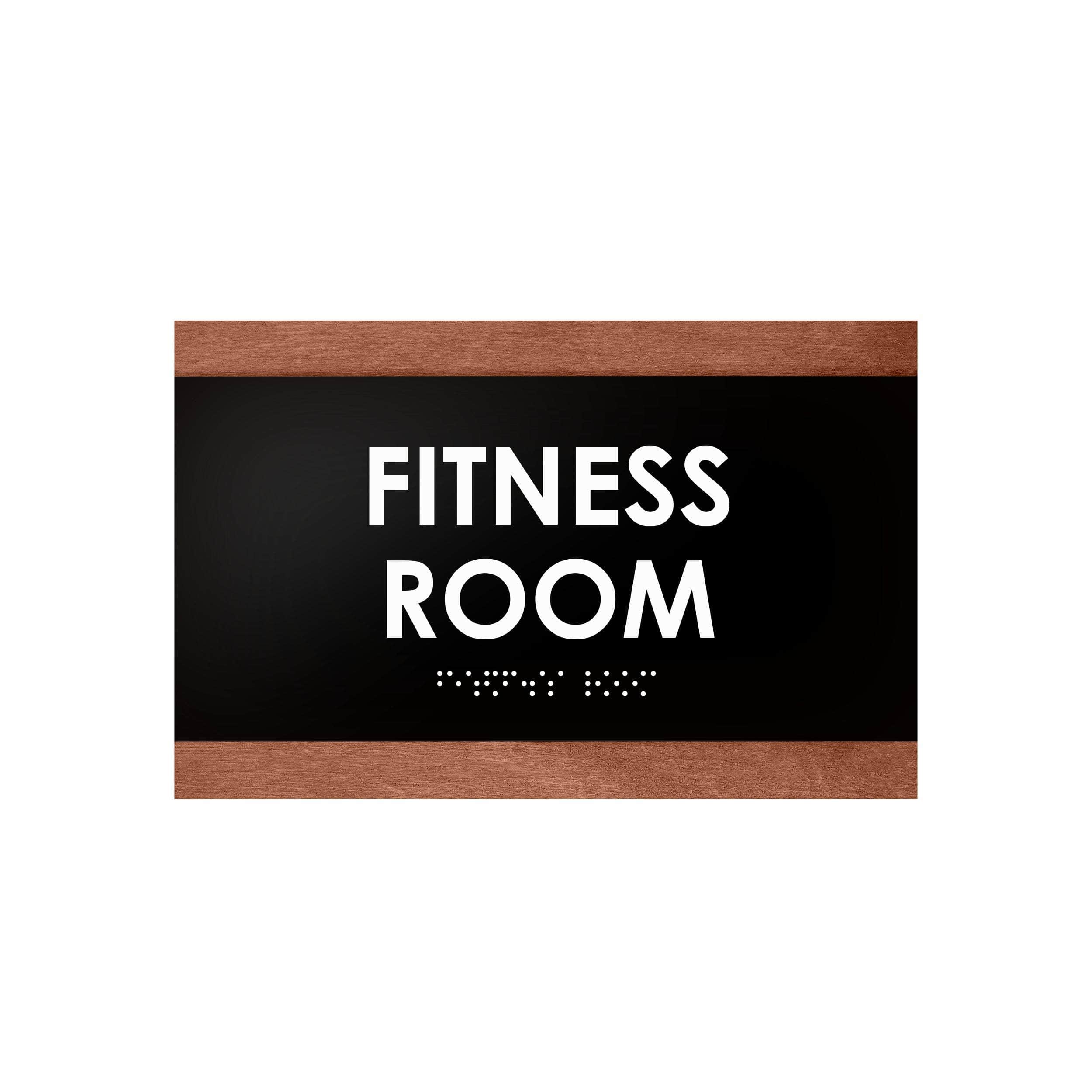 Fitness Room Door Sign: Wood & Acrylic Sign — "Buro" Design – Bsign