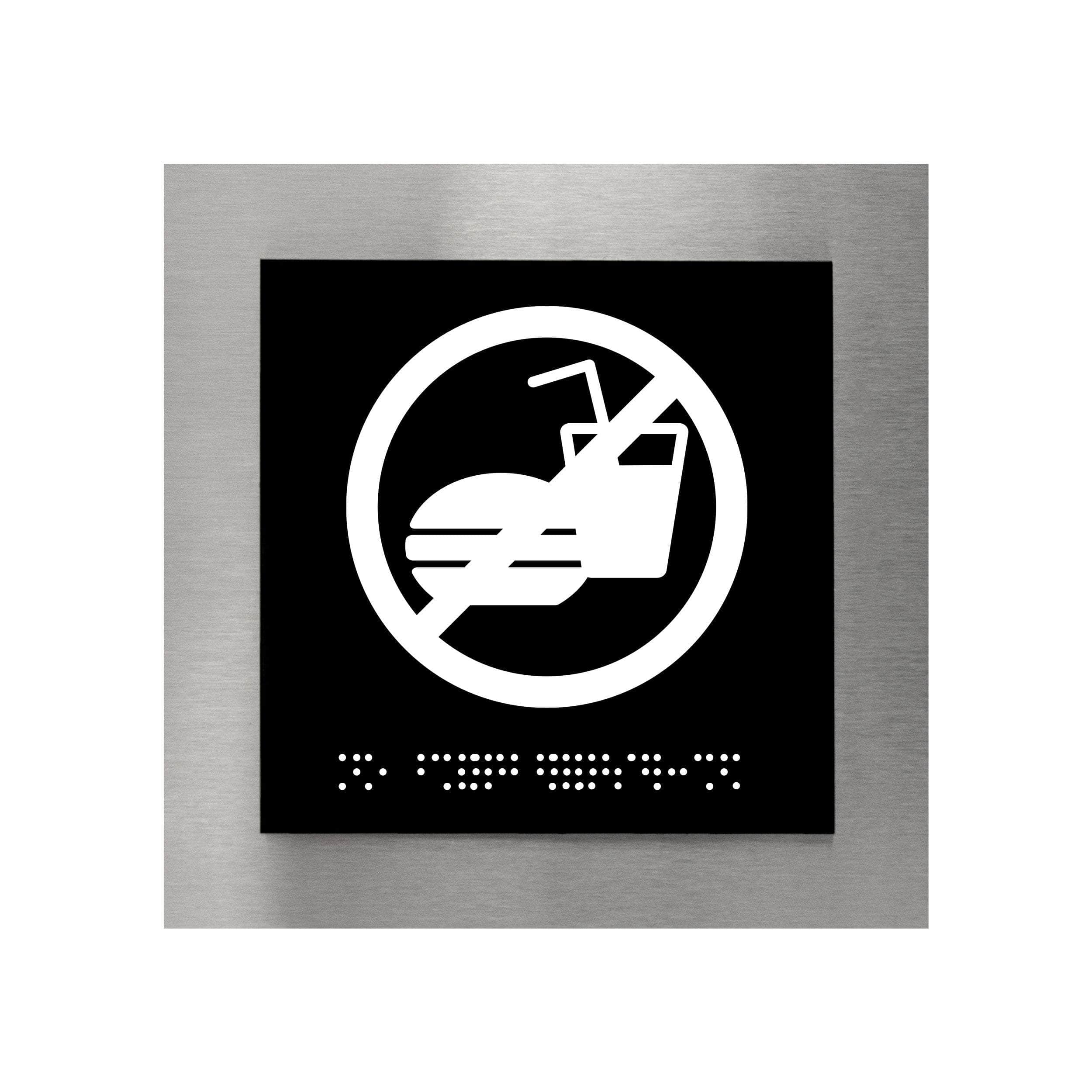 No Food Or Drink Signs: Steel Sign — "Modern" Design | BSign Store