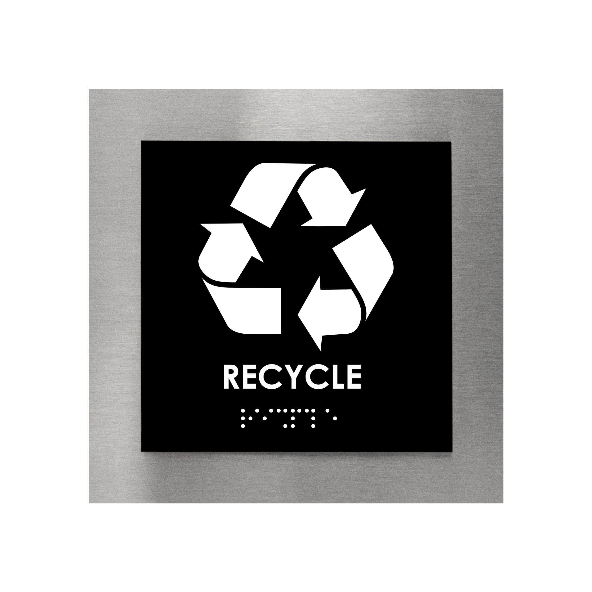 Braille Recycle Sign: Steel Sign with Inscription — "Modern" Design ...