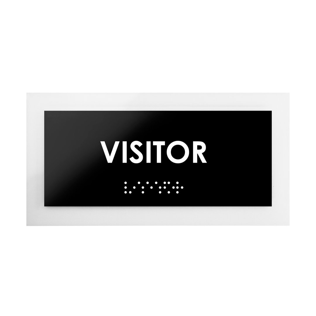 Visitor Sign: Acrylic Sign — "Simple" Design | BSign Store