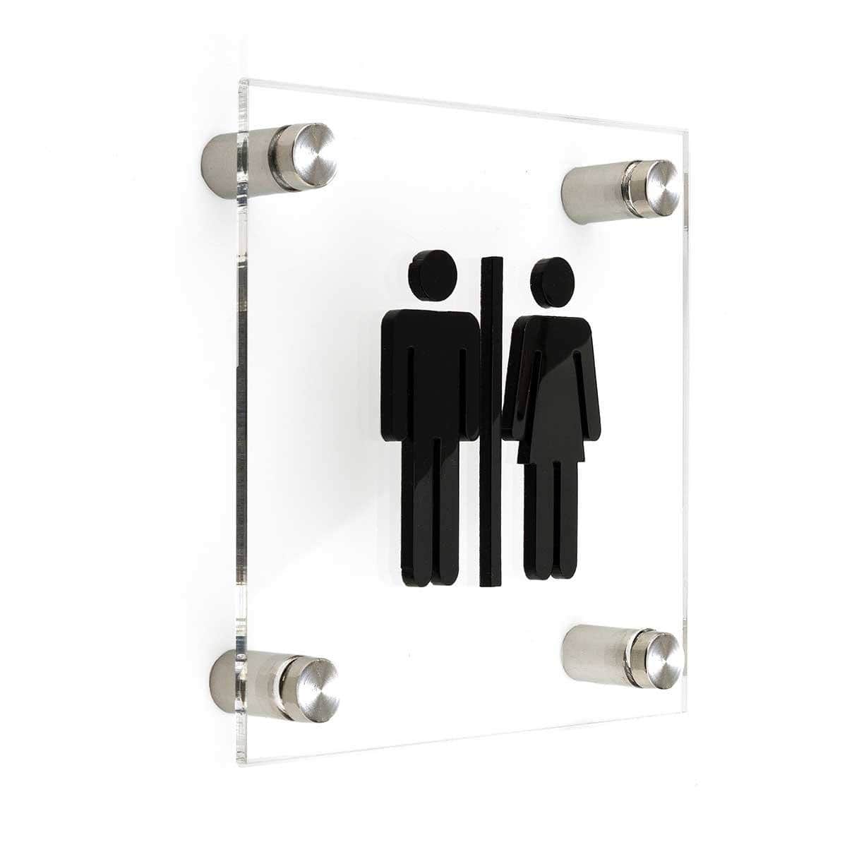 Acrylic All Gender Bathroom Sign — "Classic" Design | BSign Store