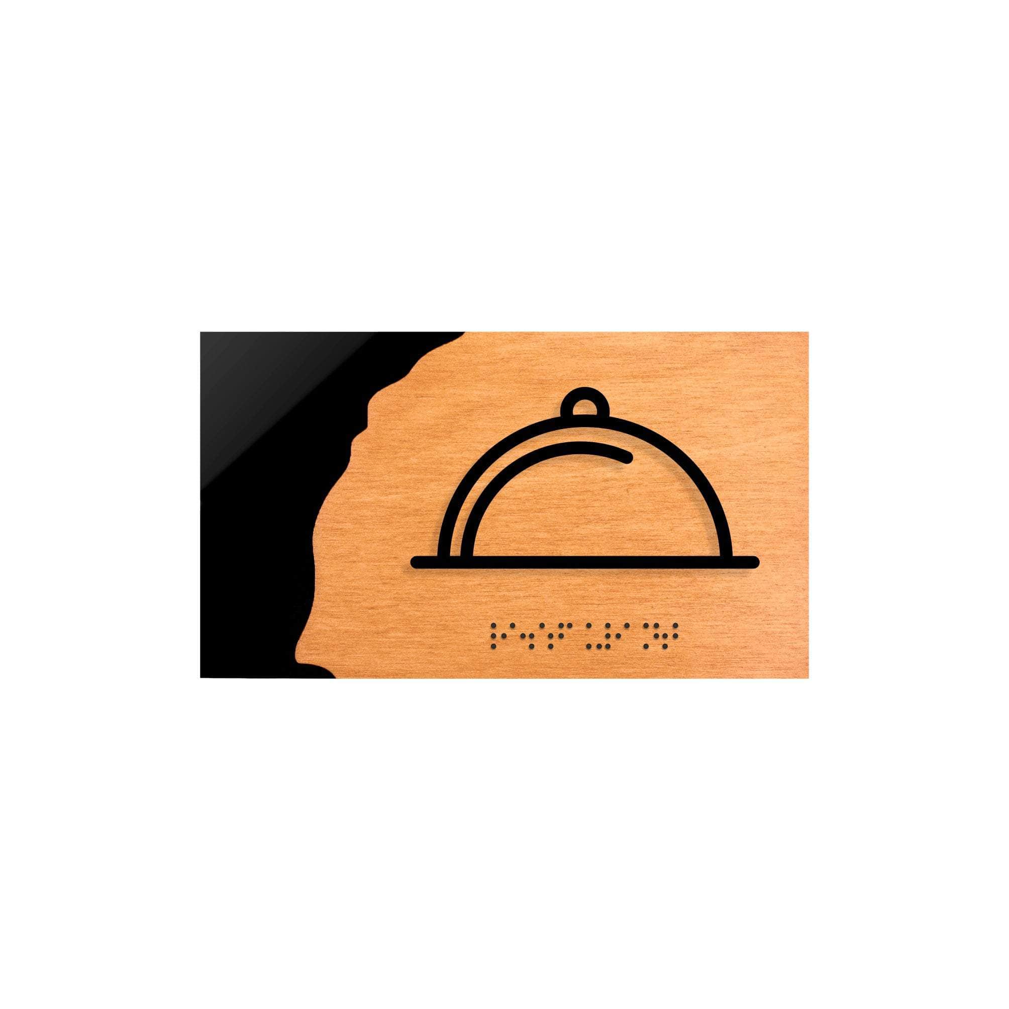 Wooden Sign with Dining Room Icon "Sherwood" Design – Bsign