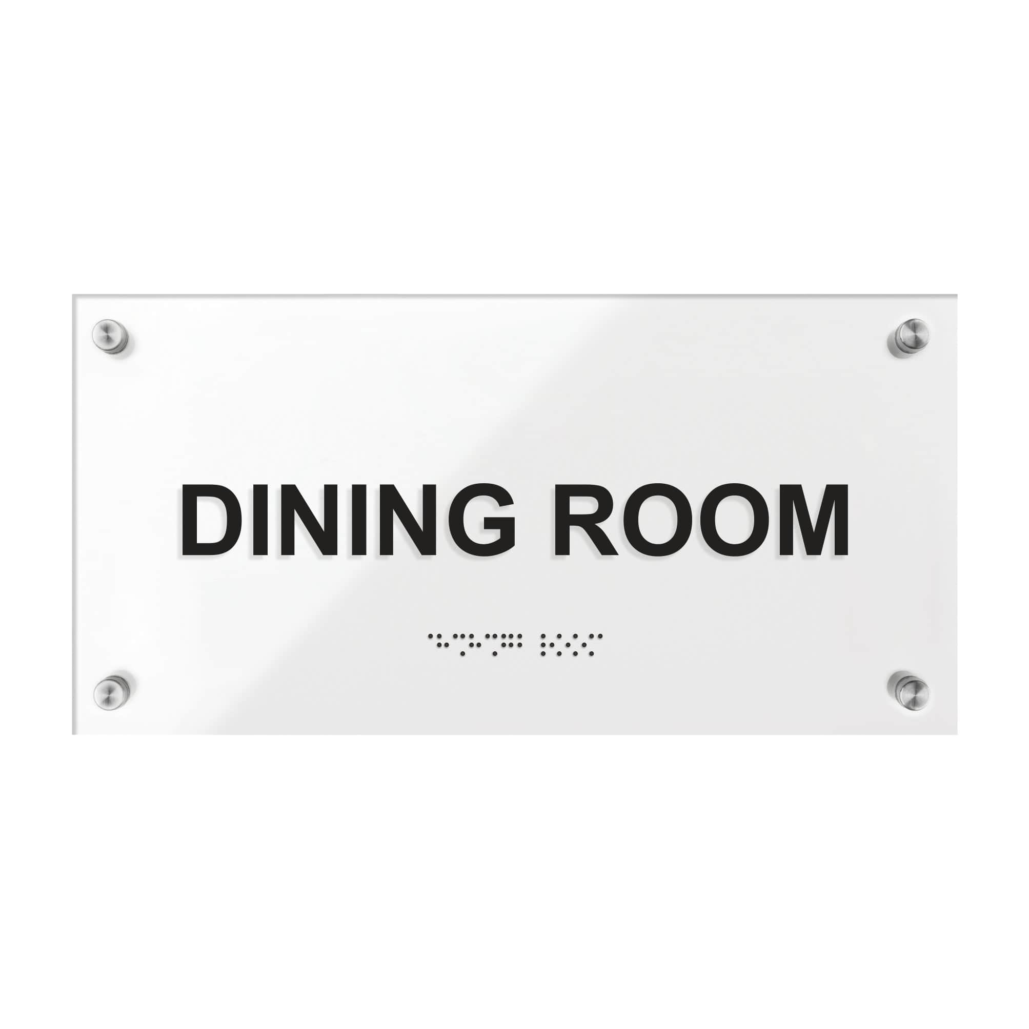 Dining Room Sign: Acrylic Door Plate with Braille — "Classic" Design ...