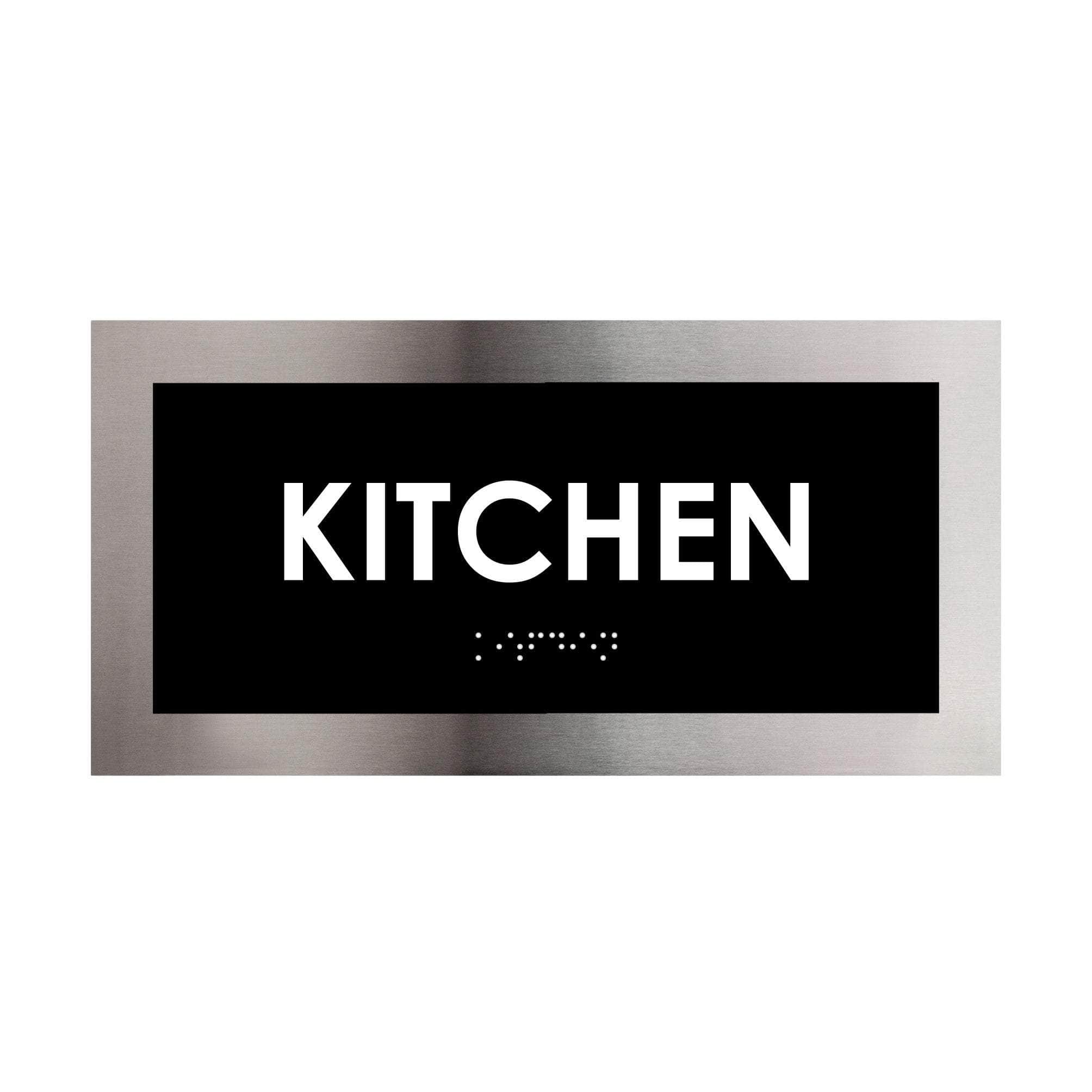 Kitchen Sign: Stainless Steel & Acrylic Plate — "Modern" Design | BSign ...