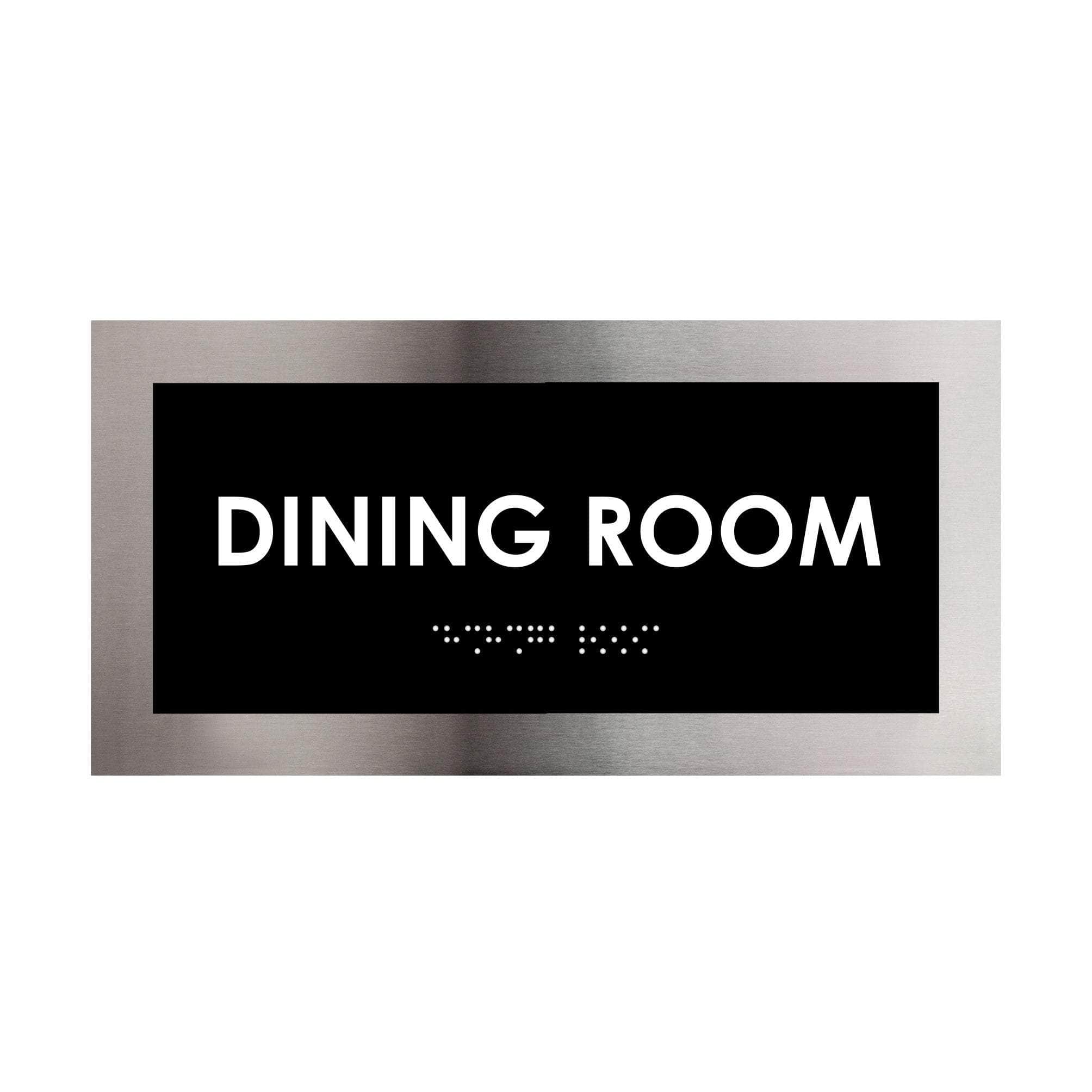Dining Room Sign: Stainless Steel & Acrylic Plate — "Modern" Design ...