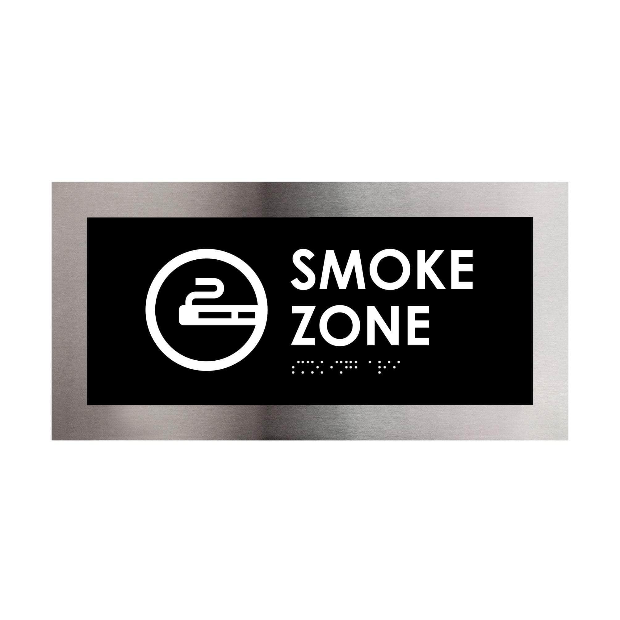 Smoke Zone Sign: Steel Sign — "Modern" Design – Bsign