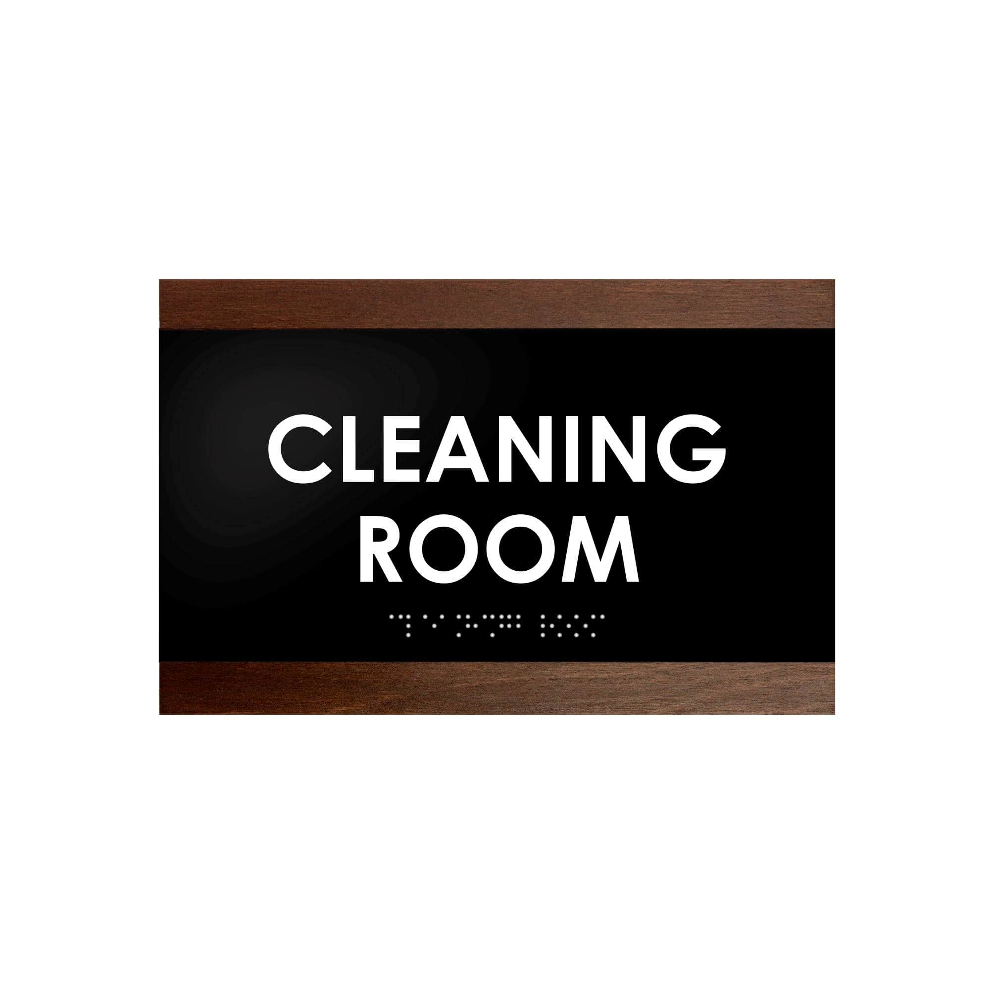 Cleaning Room Sign: Wood Door Sign — "Buro" Design – Bsign