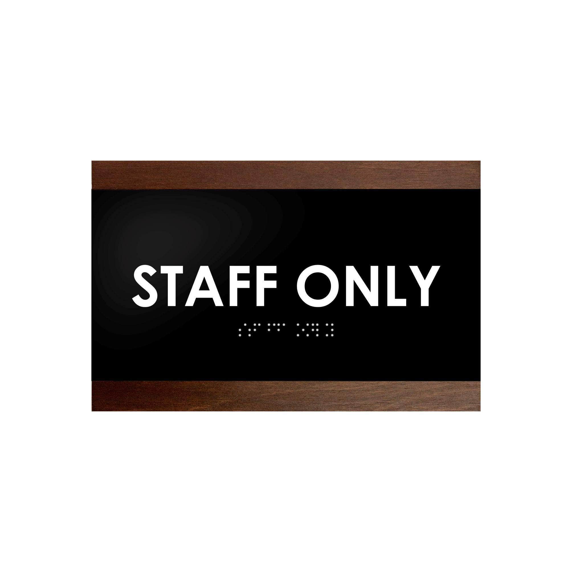 Staff Only Door Sign for Employees: Wood Sign — "Buro" Design – Bsign