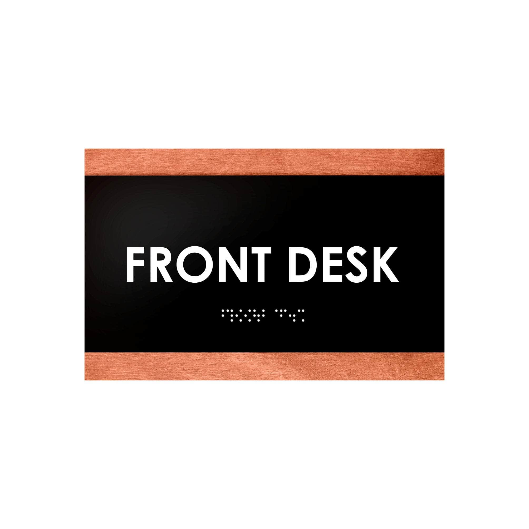 Front Desk Sign: Wood Door Plate — "Buro" Design – Bsign