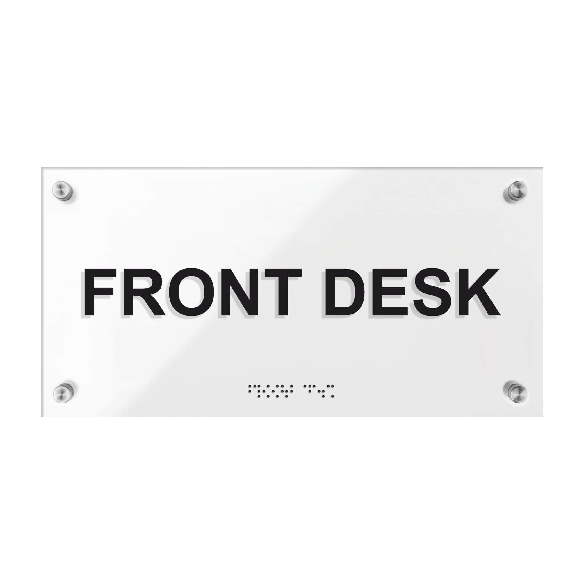 Front Desk Sign: Acrylic Door Plate — "Classic" Design – Bsign