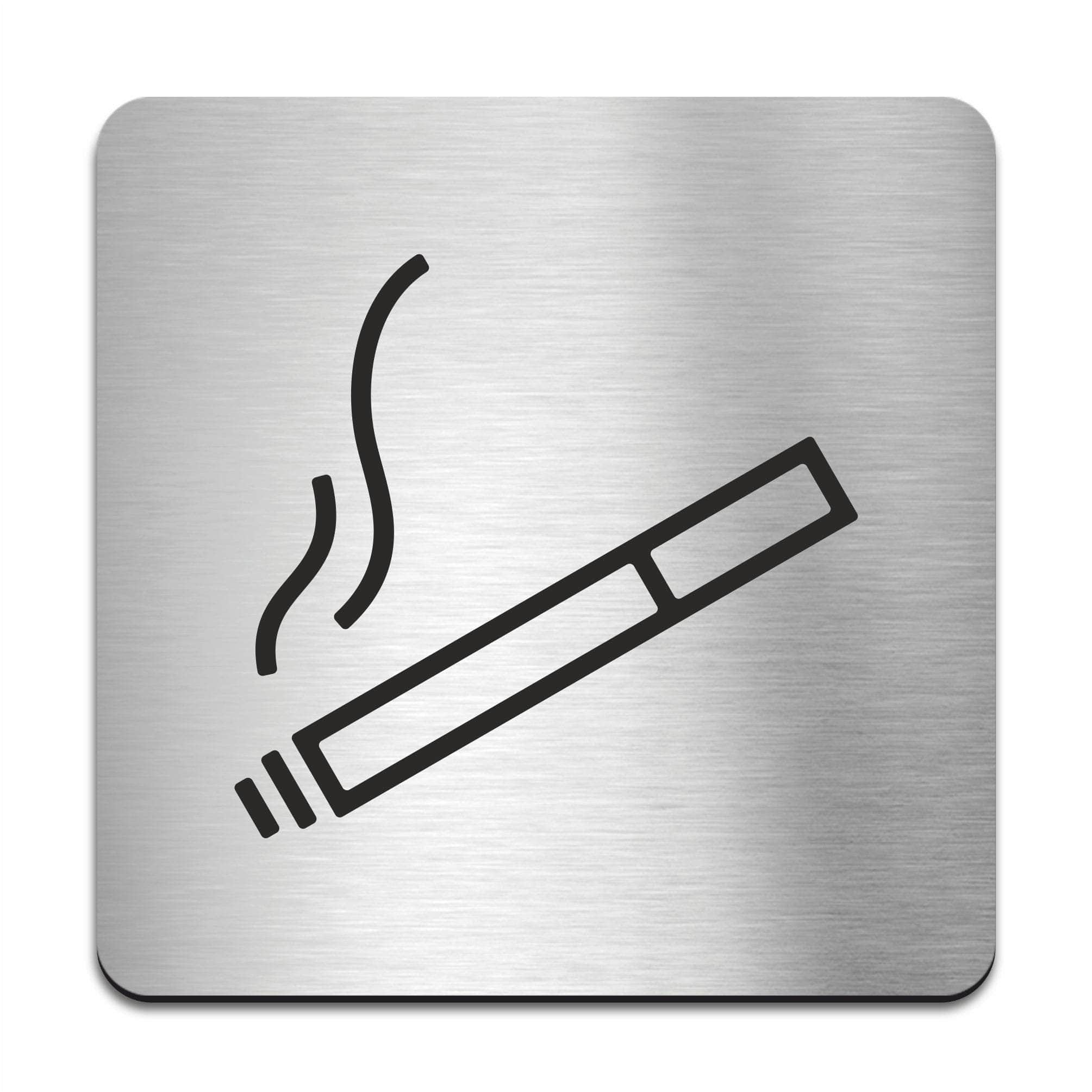 Smoke Area Sign — Stainless Steel & Acrylic Wall Plate | BSign Store