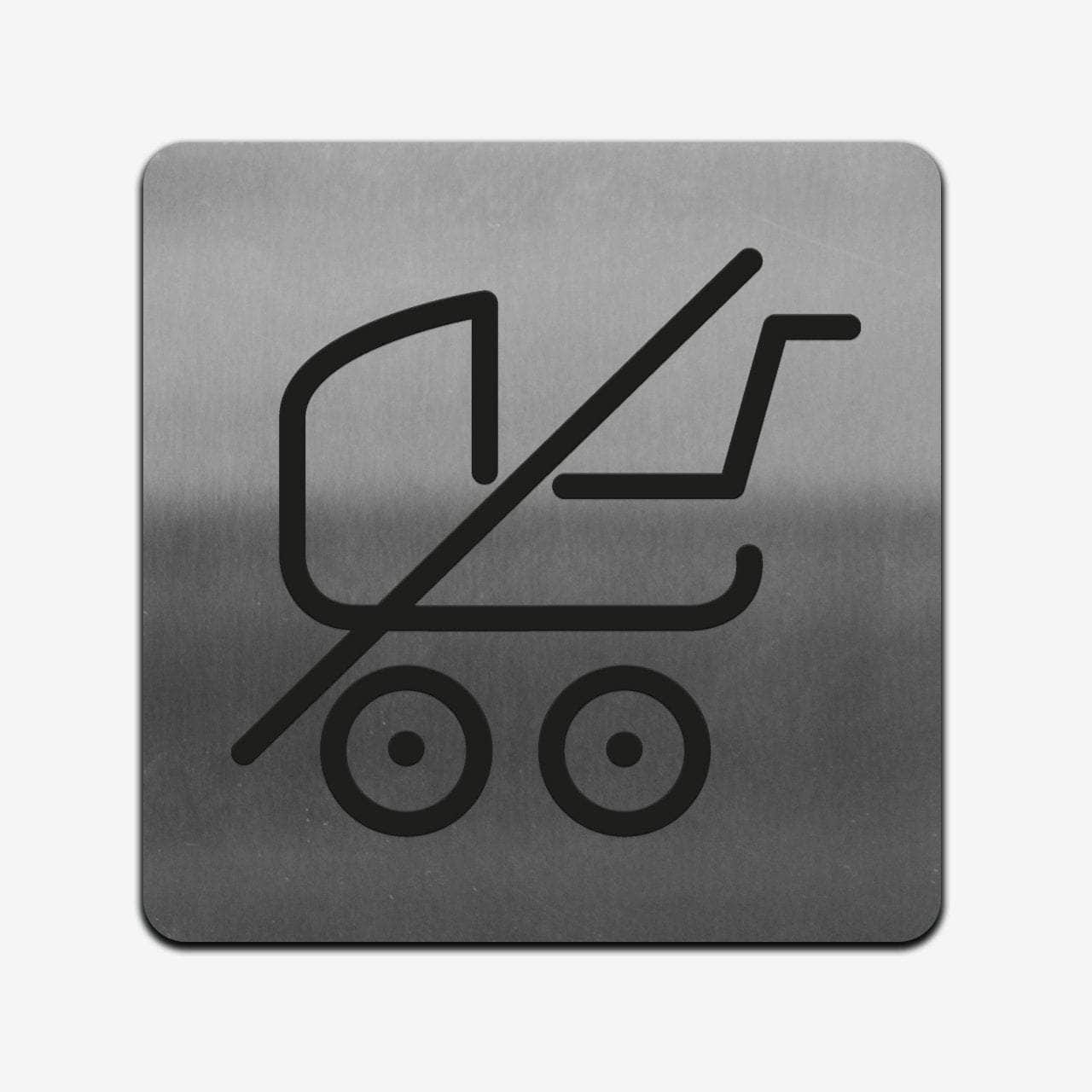 No Carriage Sign — Stainless Steel Plate | BSign Store