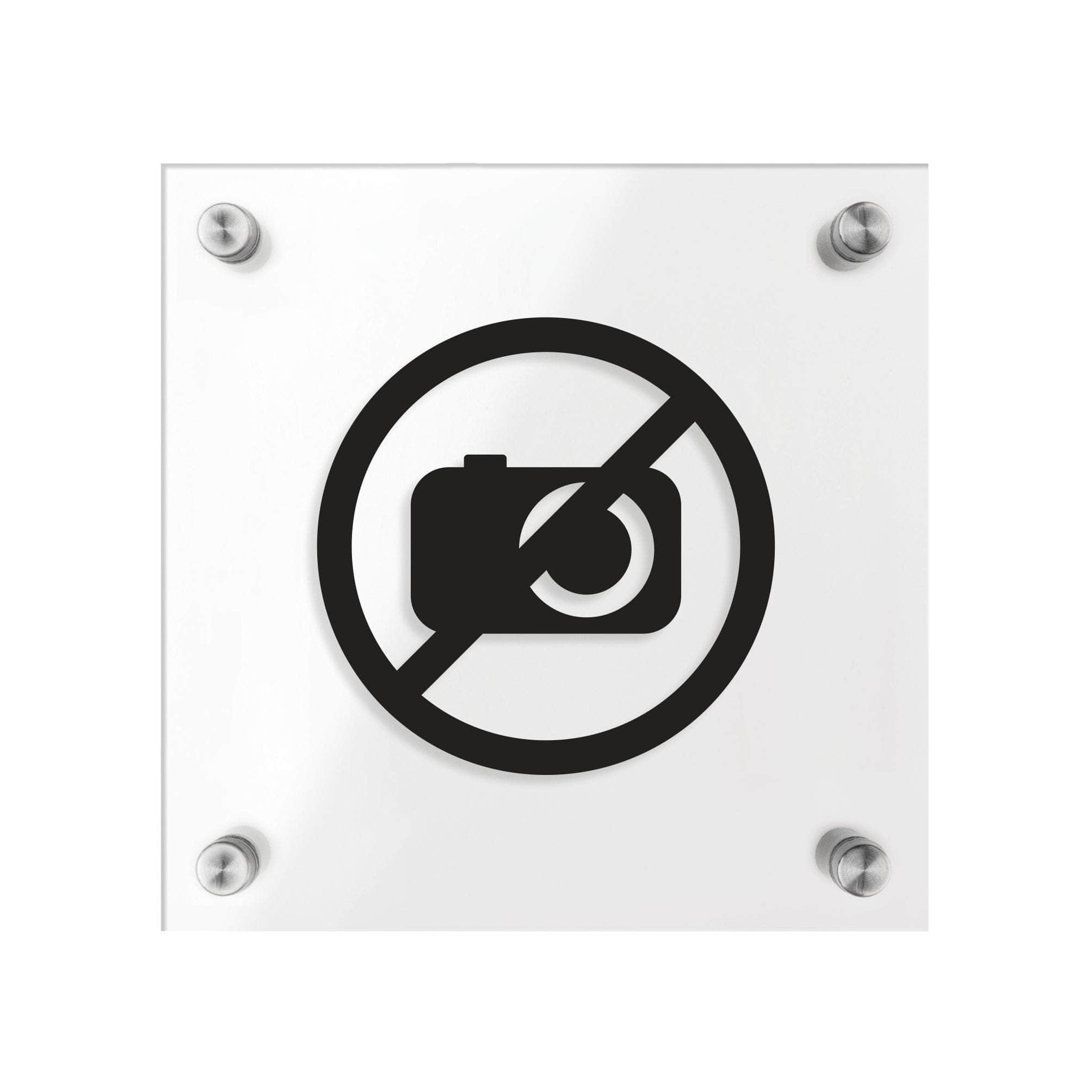 Acrylic No Photos Or Video Allowed Sign — "Classic" Design | BSign Store