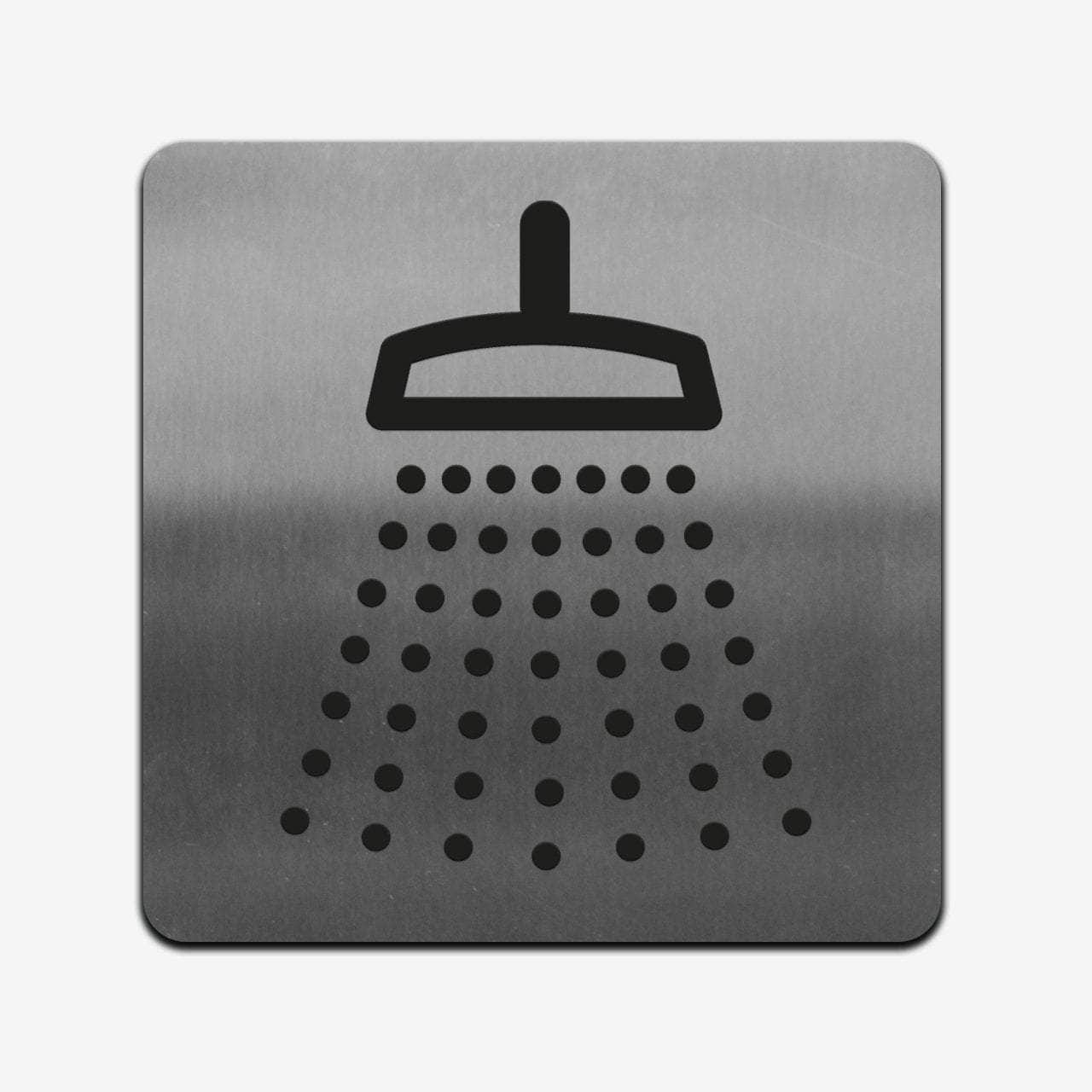 Shower Sign — Stainless Steel & Acrylic Glass Plate | BSign Store
