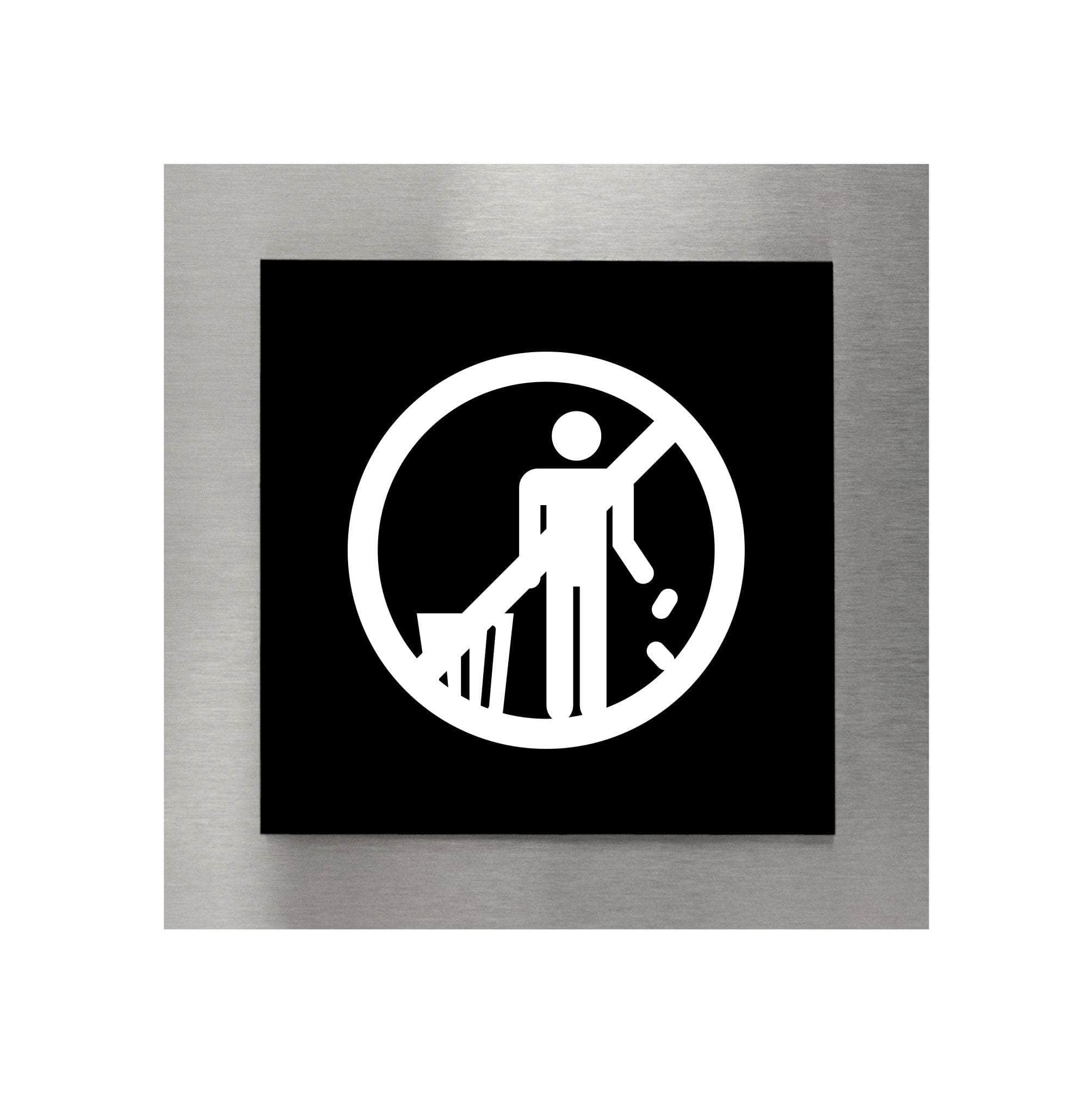 Do Not Litter Sign: Stainless Steel & Acrylic Plate — "Modern" Design ...