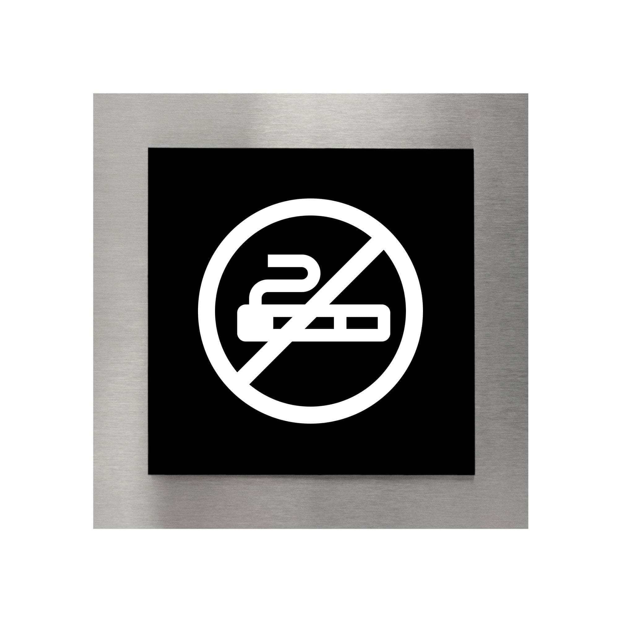 No Smoking Sign: Steel Signage — "Modern" Design – Bsign