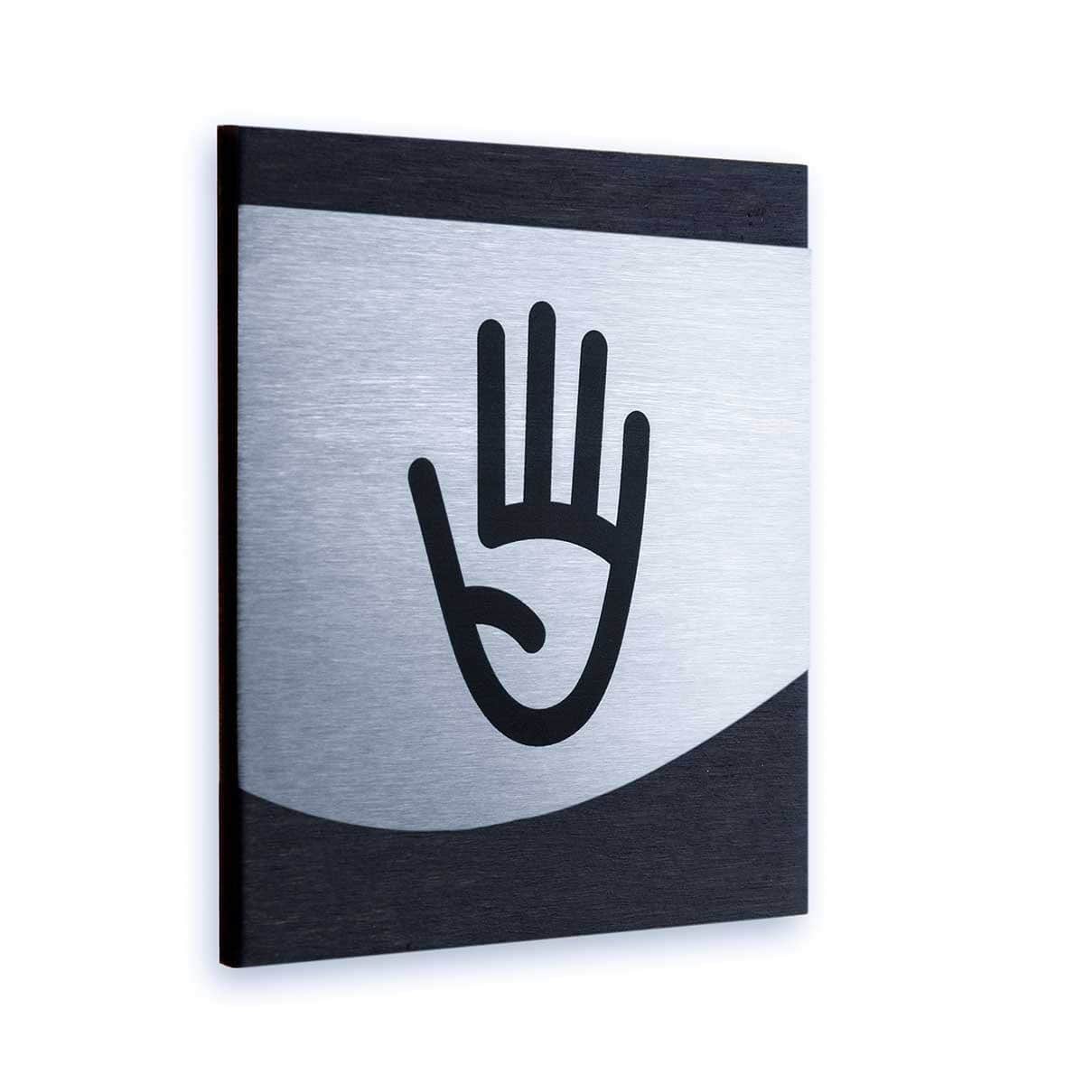 Staff Only Sign: Wood & Stainless Steel Signage — "Venture" Design ...