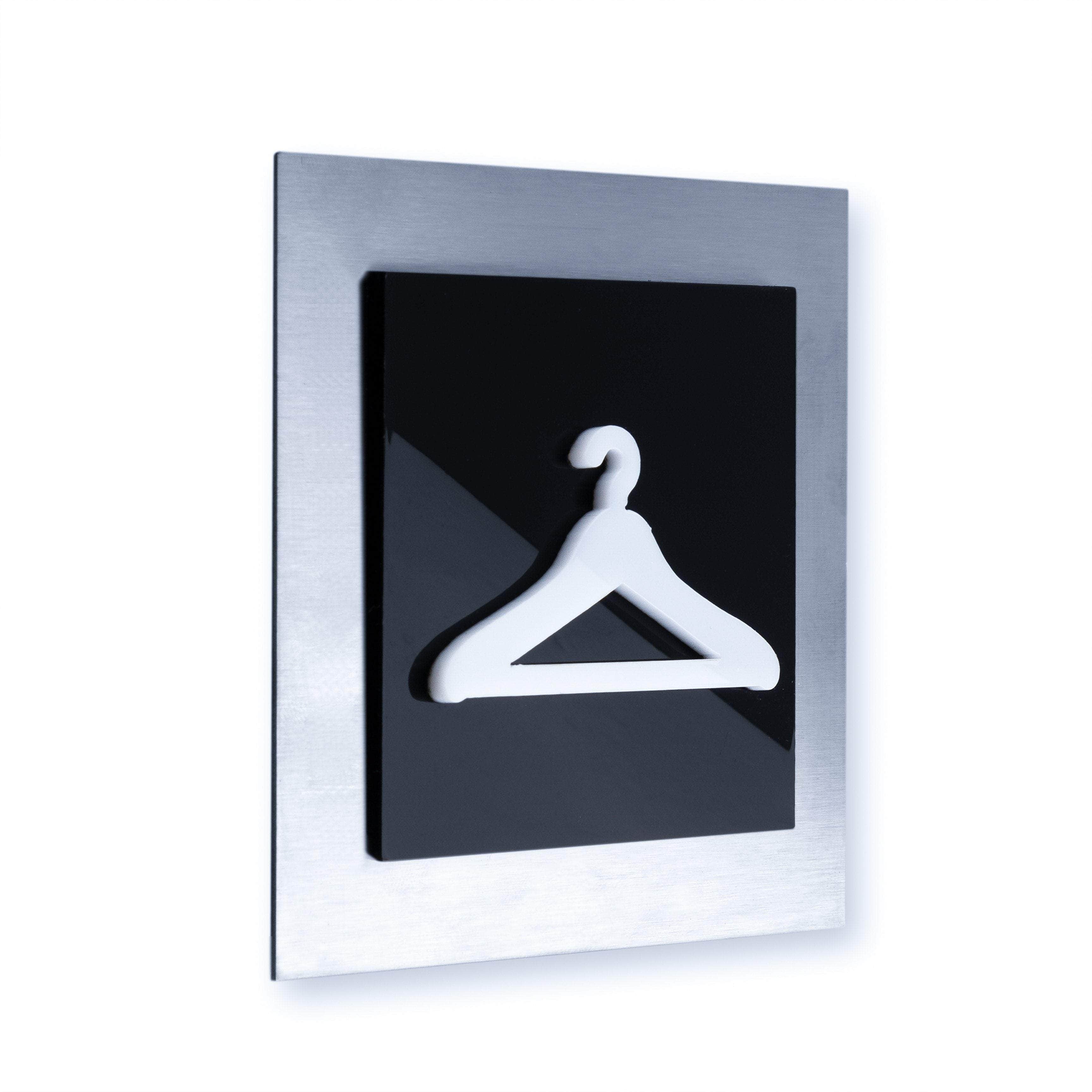Wardrobe Sign: Steel & Acrylic Plate — "Modern" Design | BSign Store