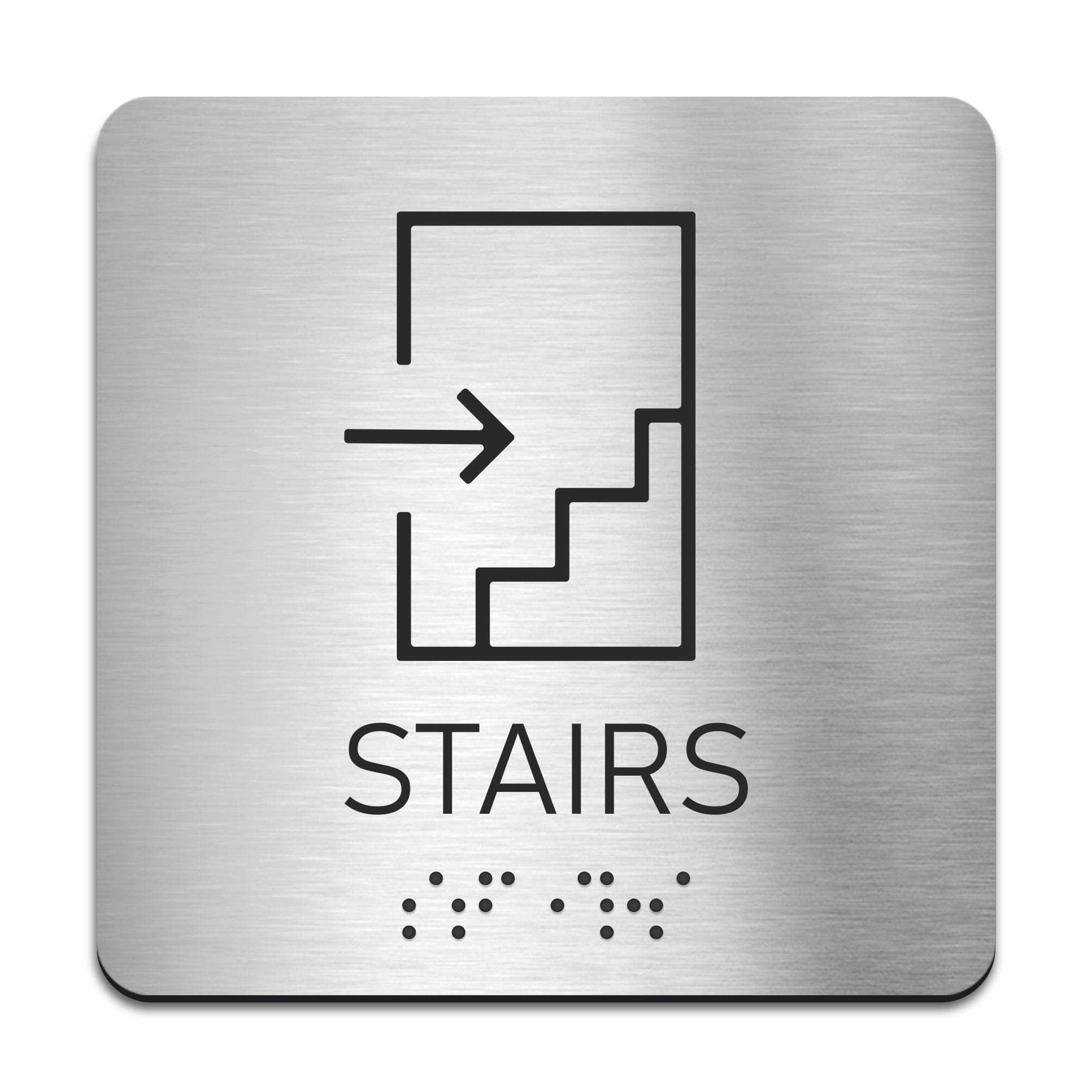 ADA Stairs Signs: Steel Sign with Braille – Bsign