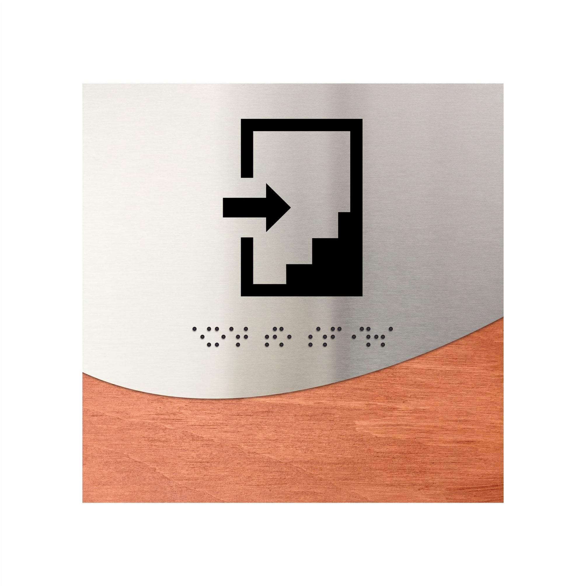 Stairwell Sign: Steel Wayfinding Signage — "Jure" Design – Bsign