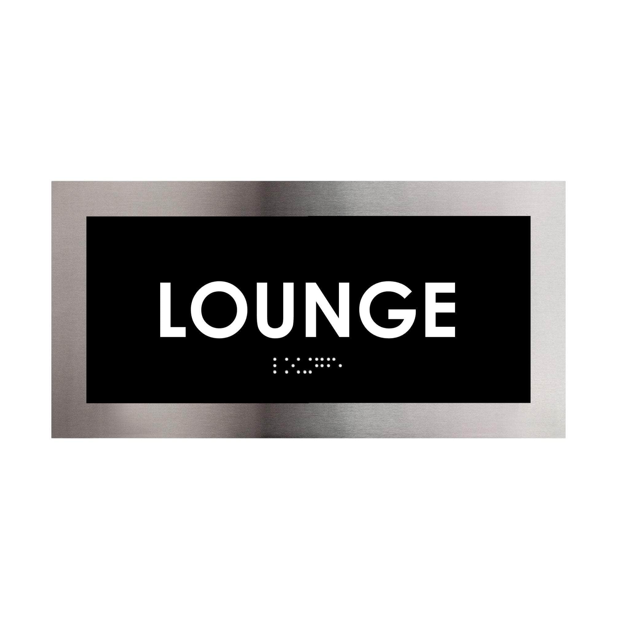 Lounge Room Door Sign - Stainless Steel Plate - "Modern" Design – Bsign