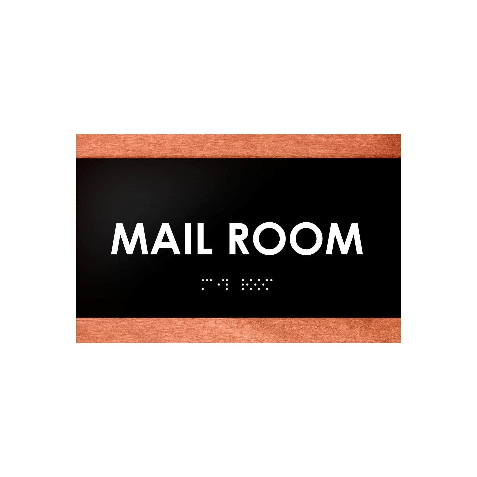 Mail Room Sign: Wood Door Plate — "Buro" Design – Bsign