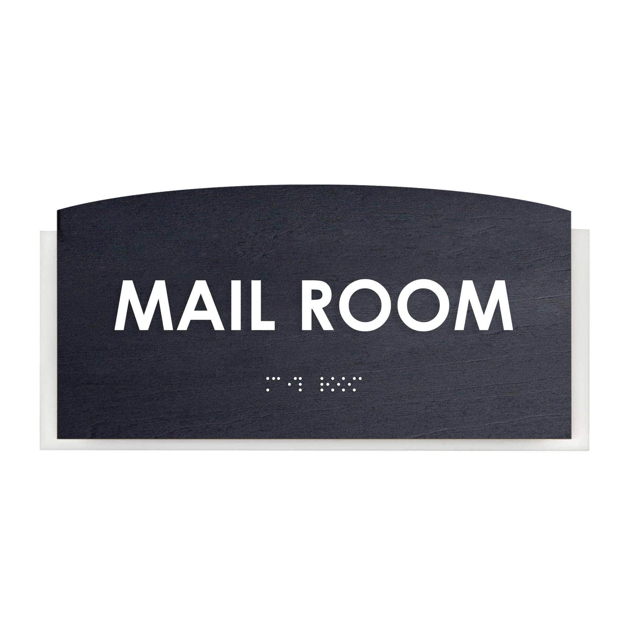 Mail Room Sign: Wood Door Plate — "Scandza" Design – Bsign