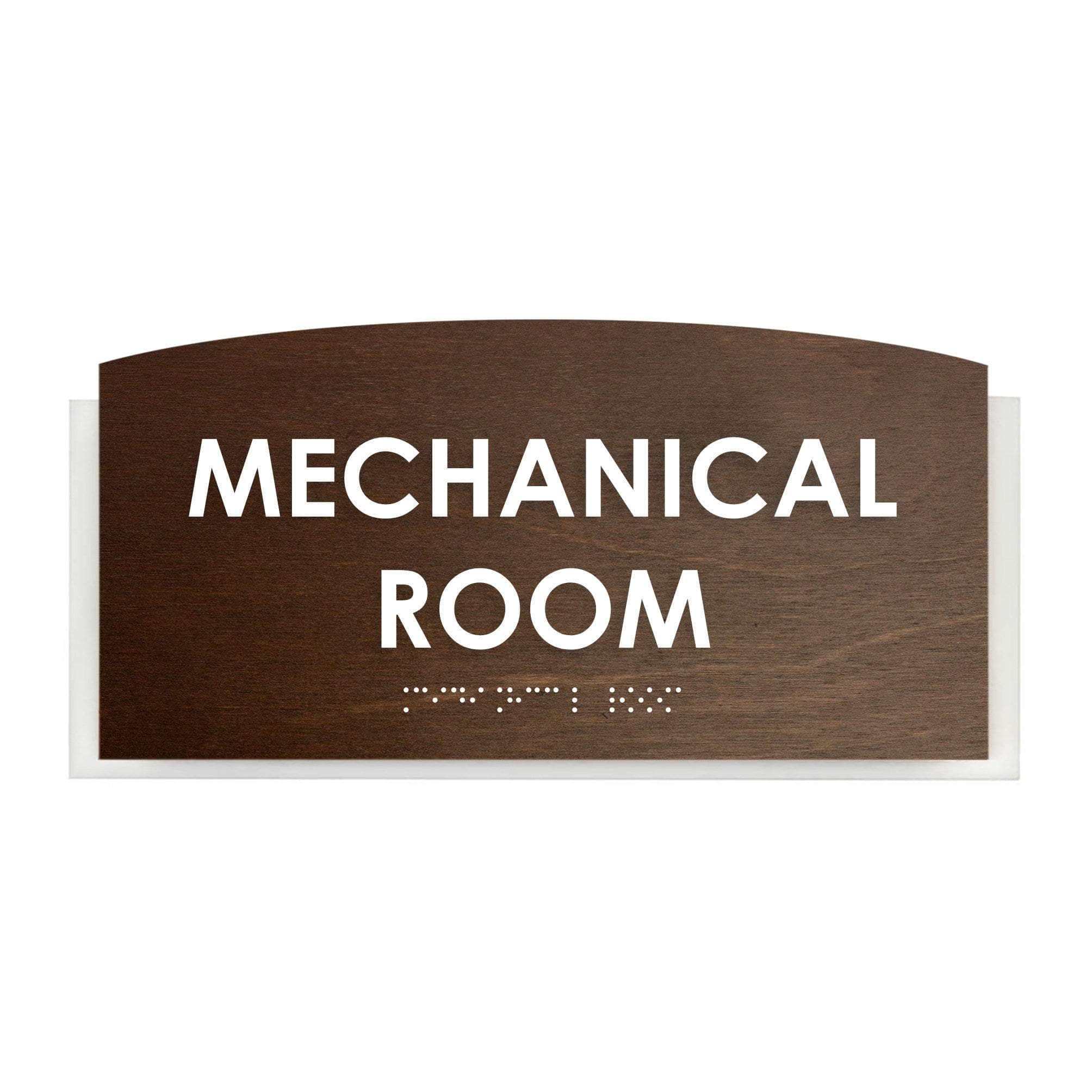 Wood Mechanical Room Door Sign "Scandza" Design – Bsign