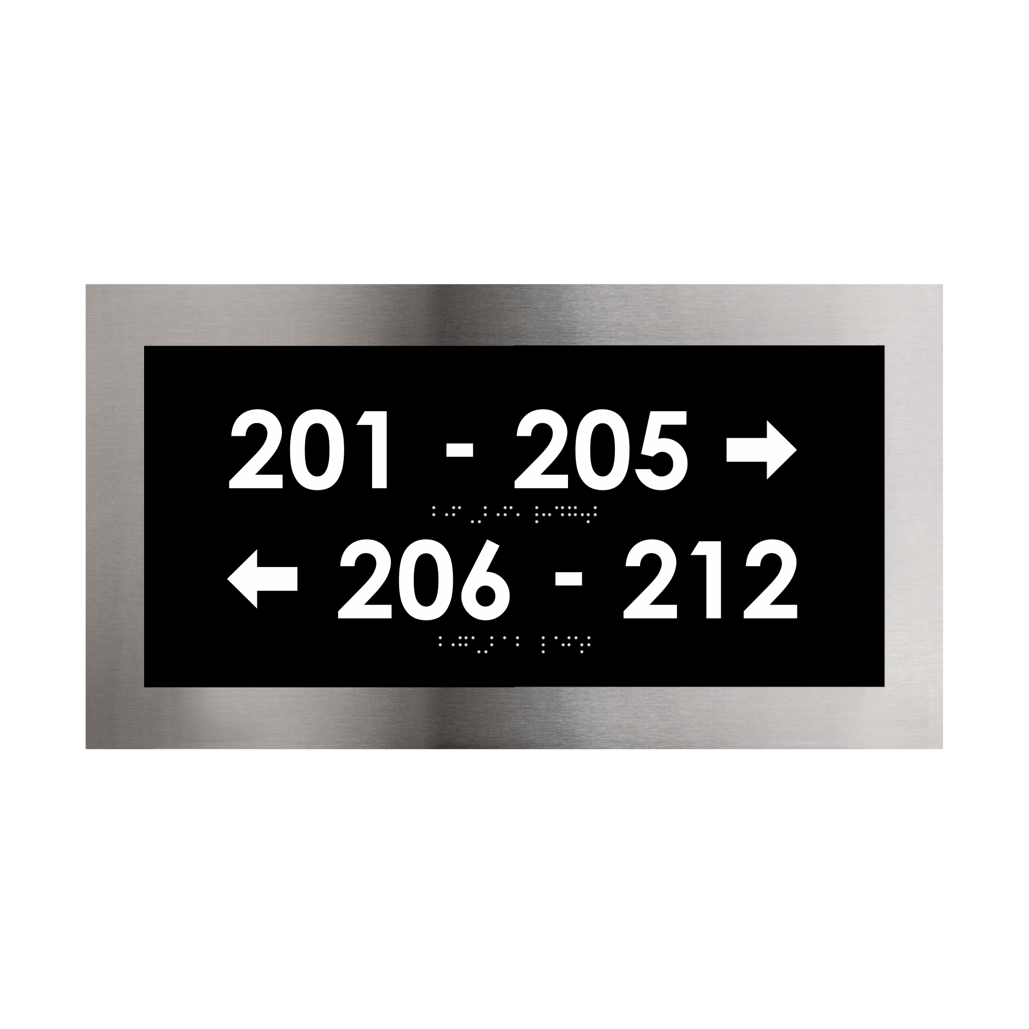 Directional Sign: Interior Stainless Steel Sign — "Modern" Design ...