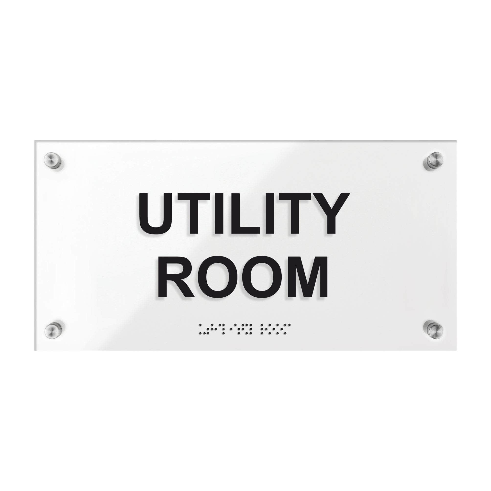 Utility Room Signs - Acrylic Door Plate "Classic" Design – Bsign